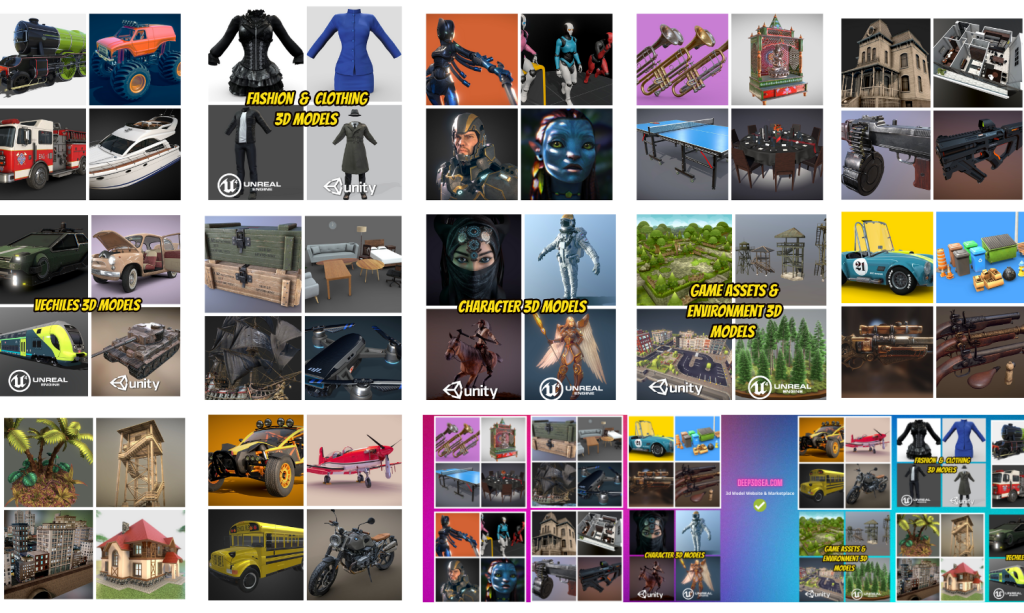 AAA Game Studio – 100 3D Models Collection