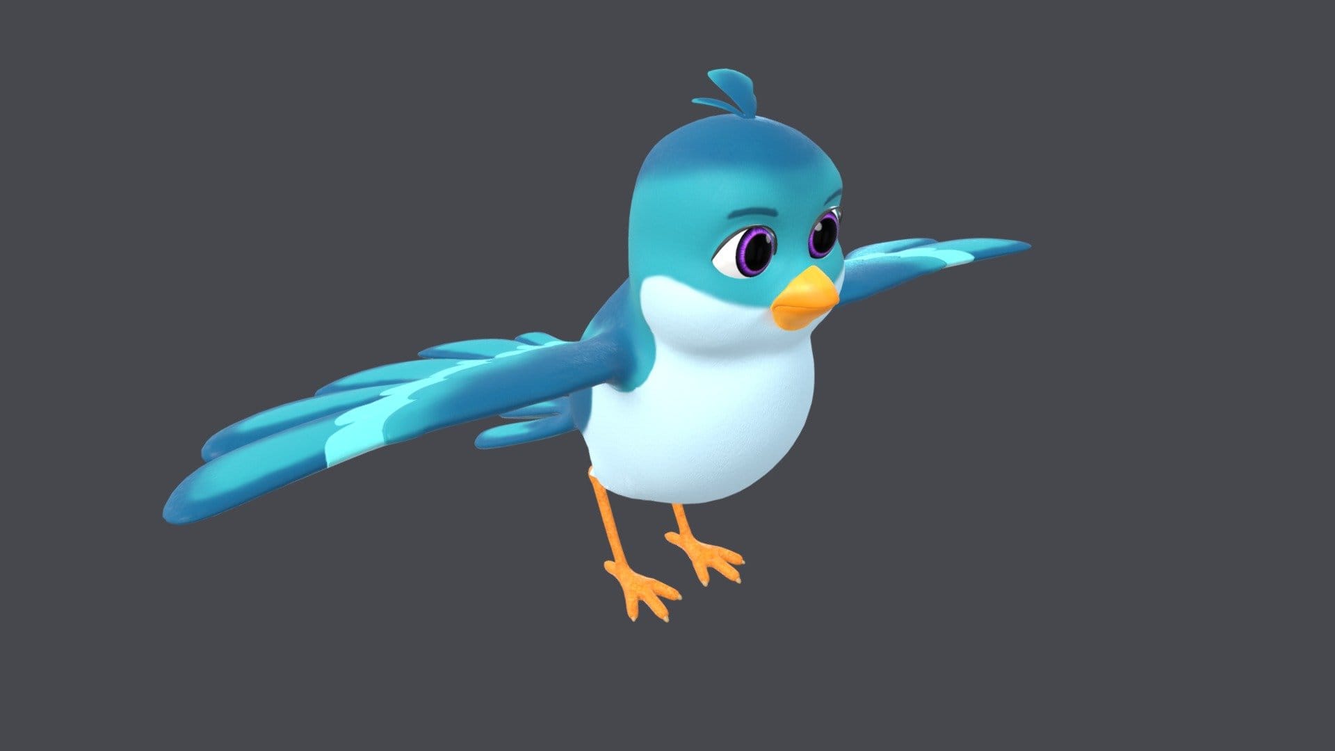 Asset-Cartoons - Character - Sparrow - Rig - 3D - OPEN3DSEA
