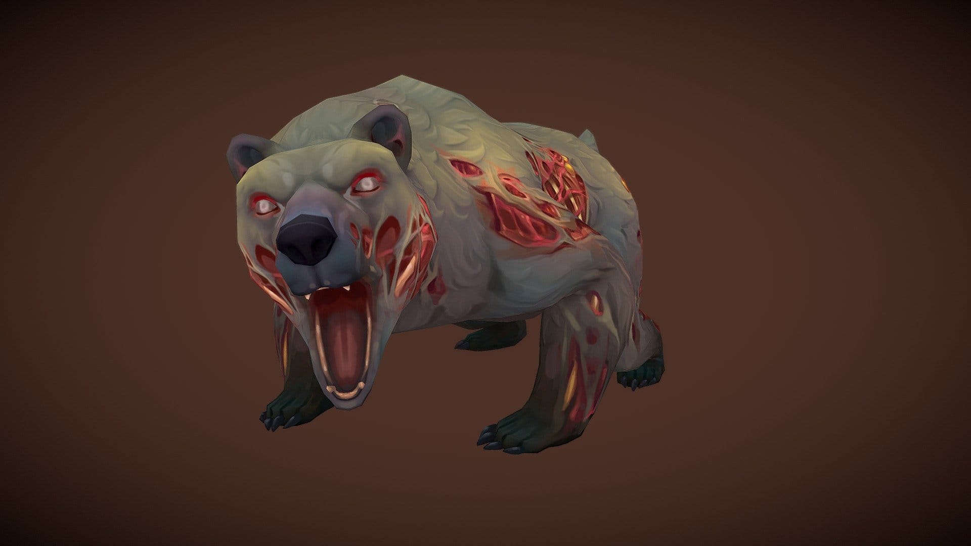 Stylized Fantasy Undead Bear - OPEN3DSEA