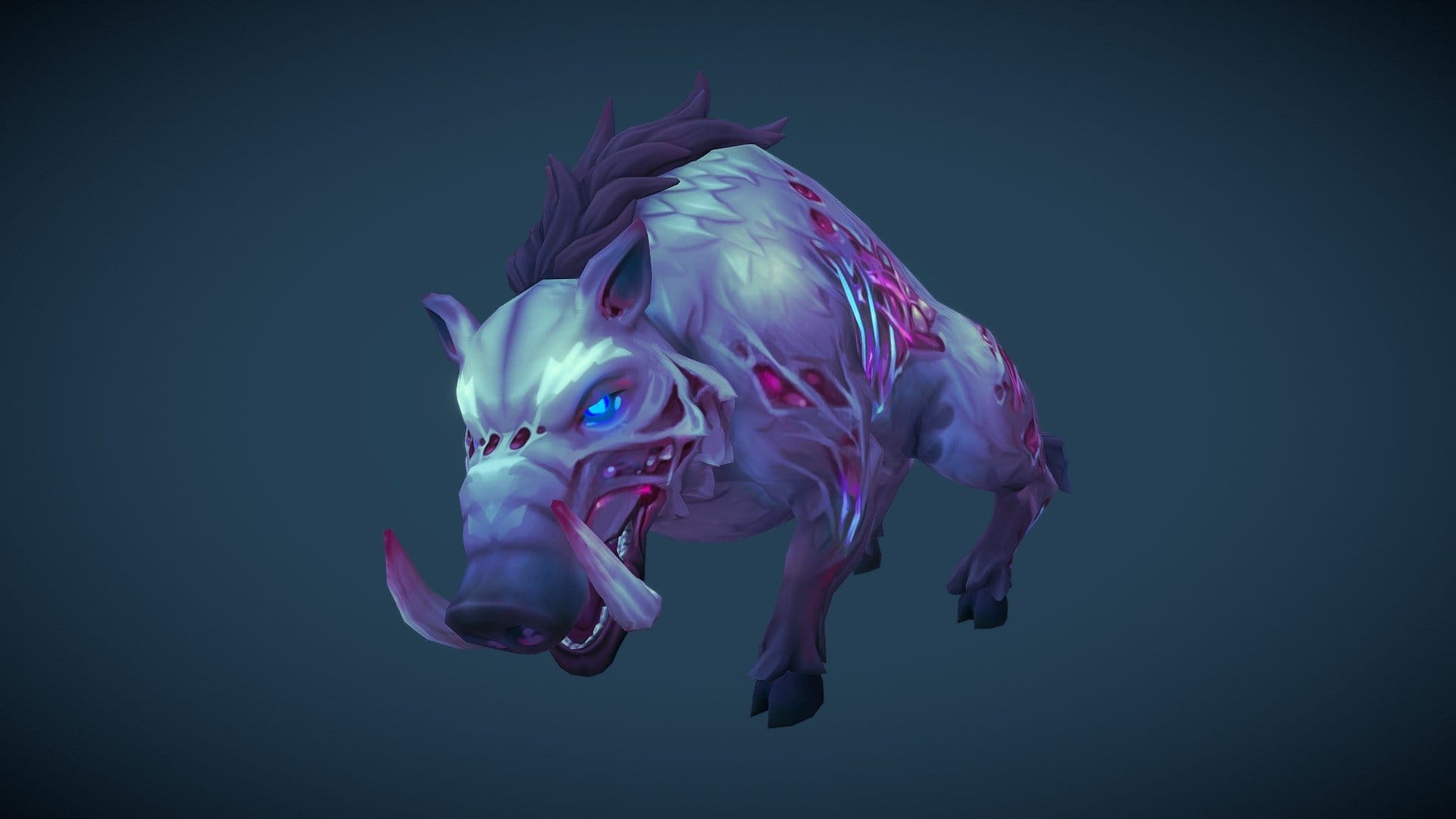 Stylized Fantasy Undead Boar 3D Model Download - Game Ready Asset ...