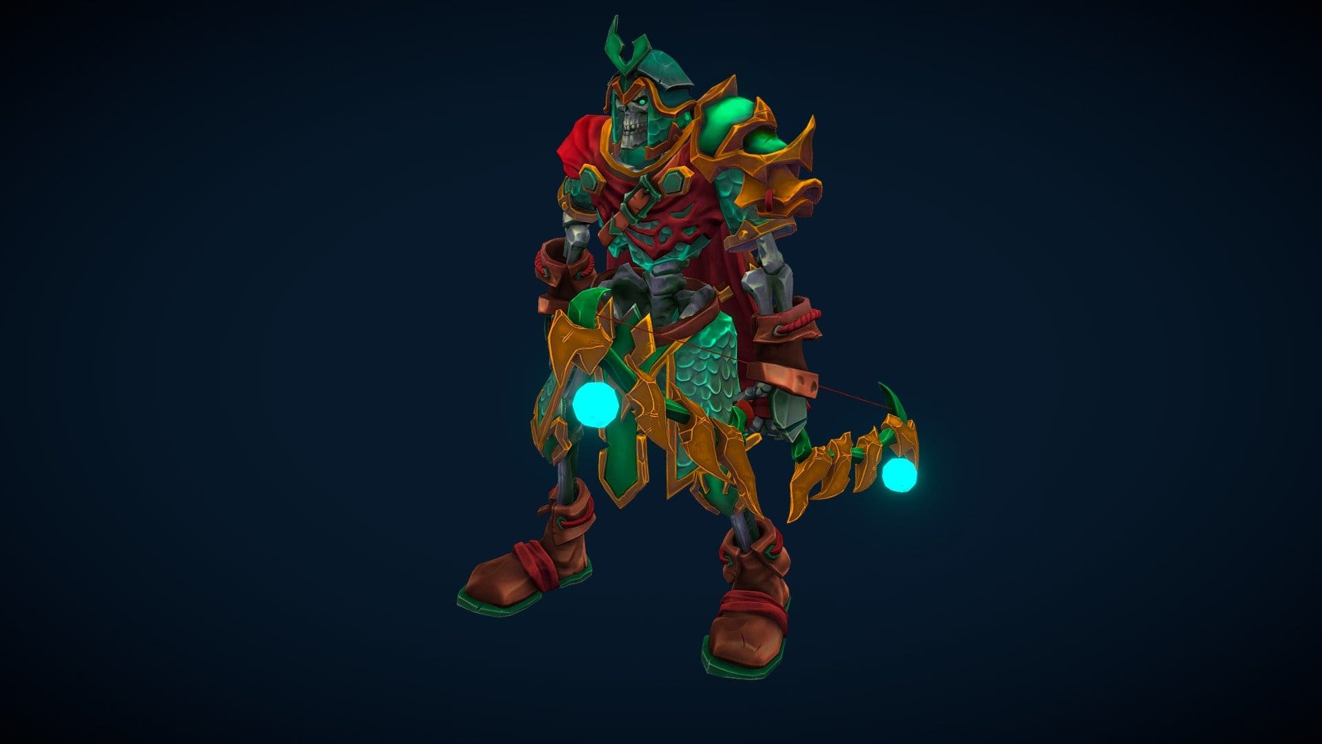 Stylized Skeleton Archer 3D Model Download - Game Ready Asset | Open3DSea