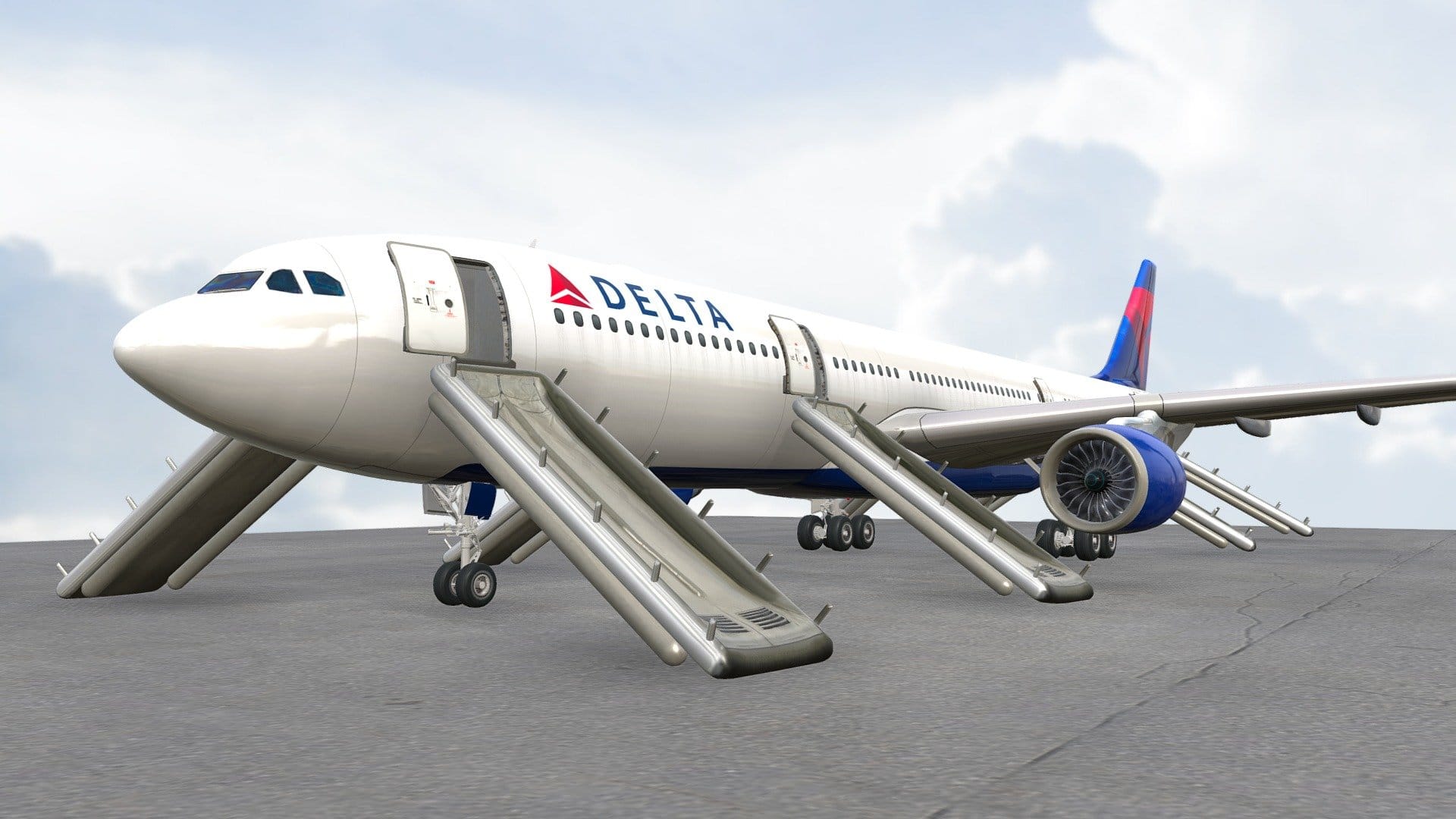 A330-300 With Rafts - OPEN3DSEA