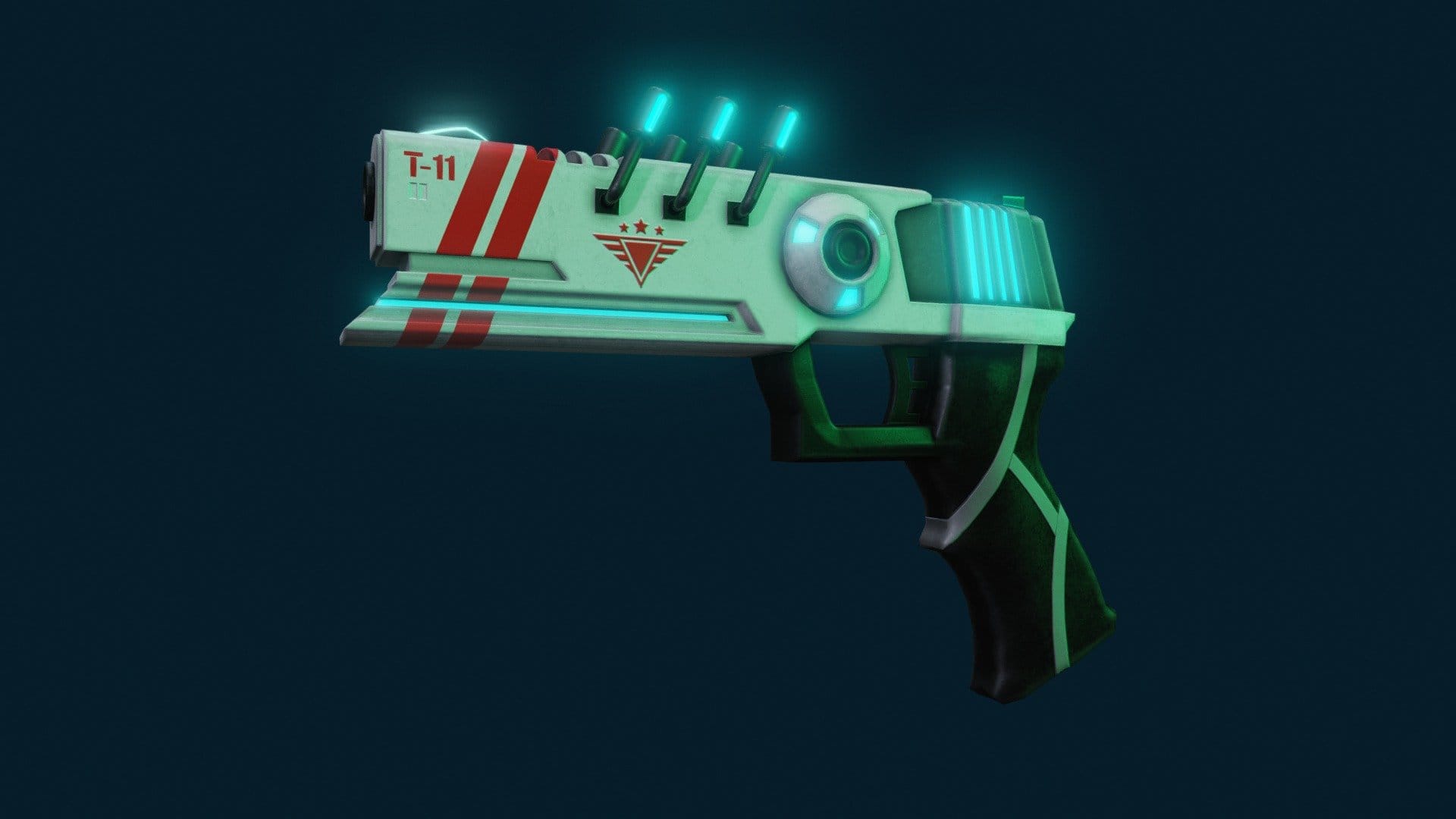Cyberpunk gun T-11 - OPEN3DSEA