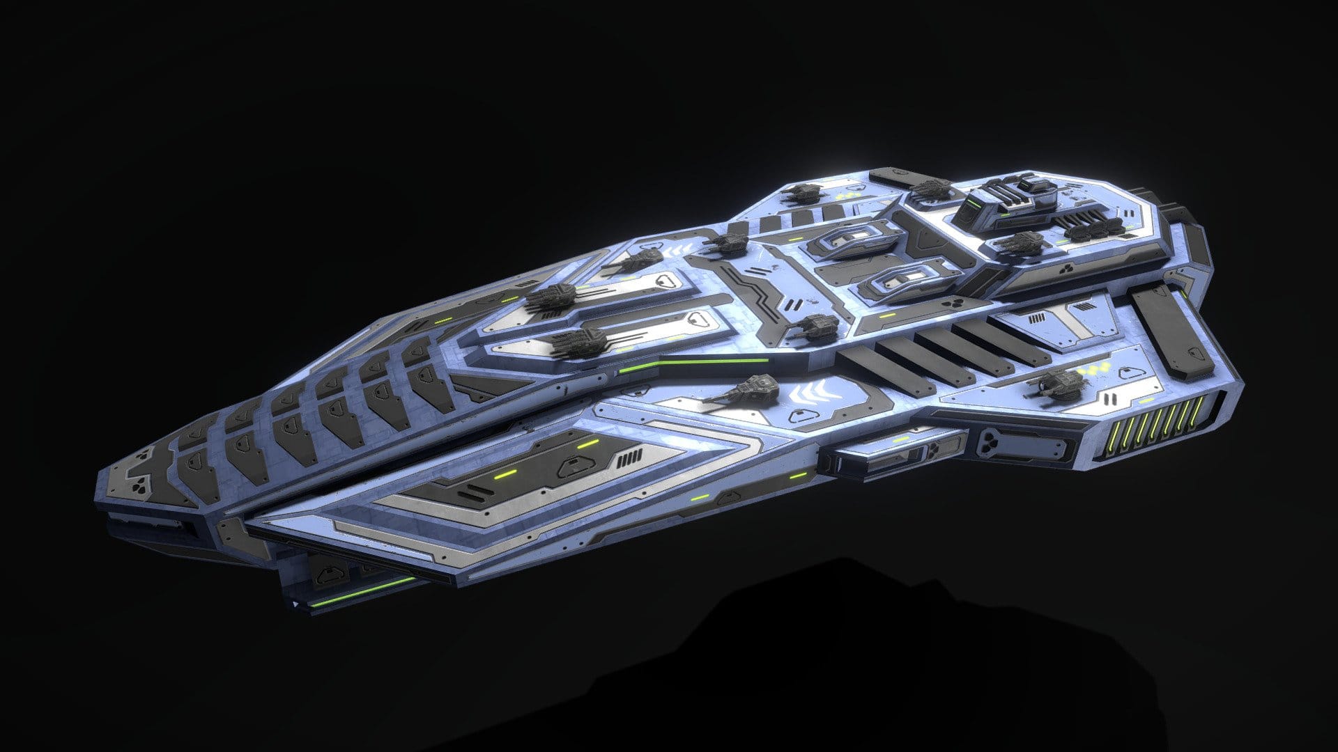 Enkar Republic Battleship Rontek - OPEN3DSEA