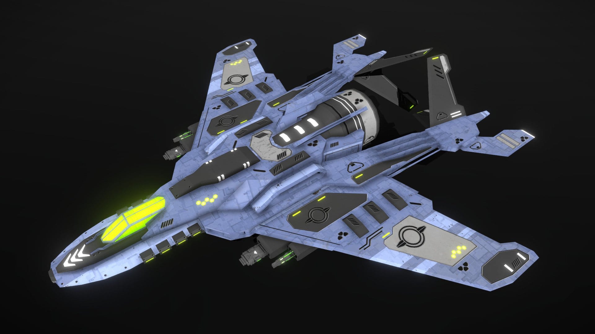 Enkar Republic Fighter Enkur 3D Model Download - Game Ready Asset ...