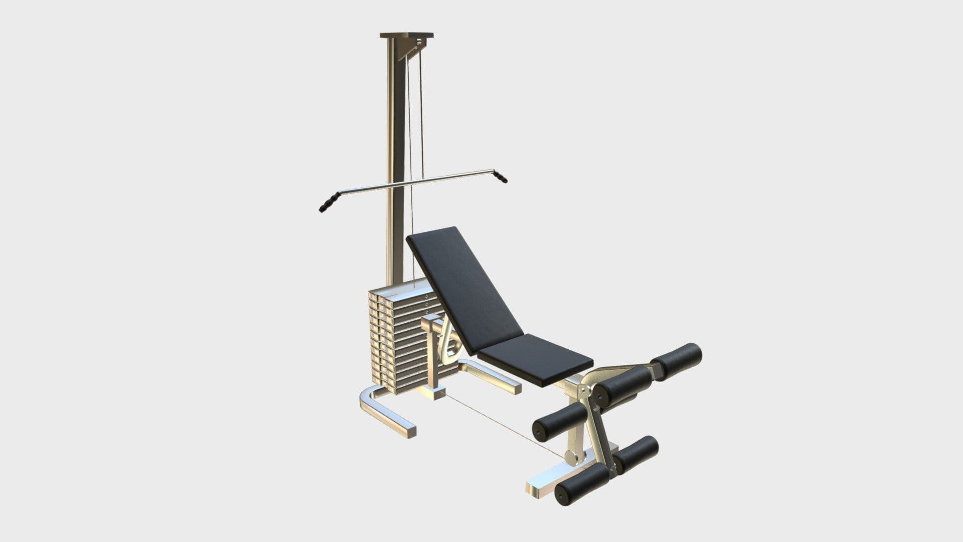 Gym equipment pectoral and leg bench - OPEN3DSEA