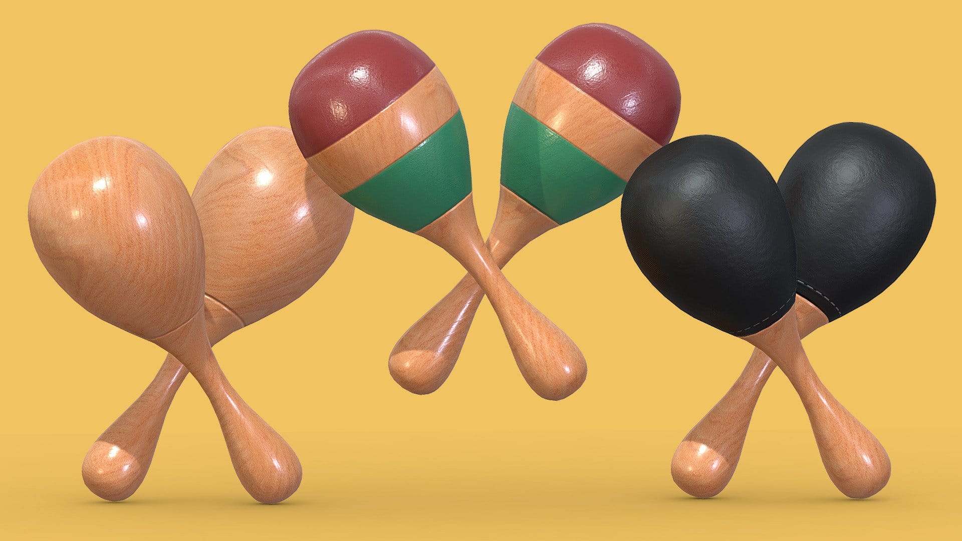 Maracas - Percussion Instrument - OPEN3DSEA