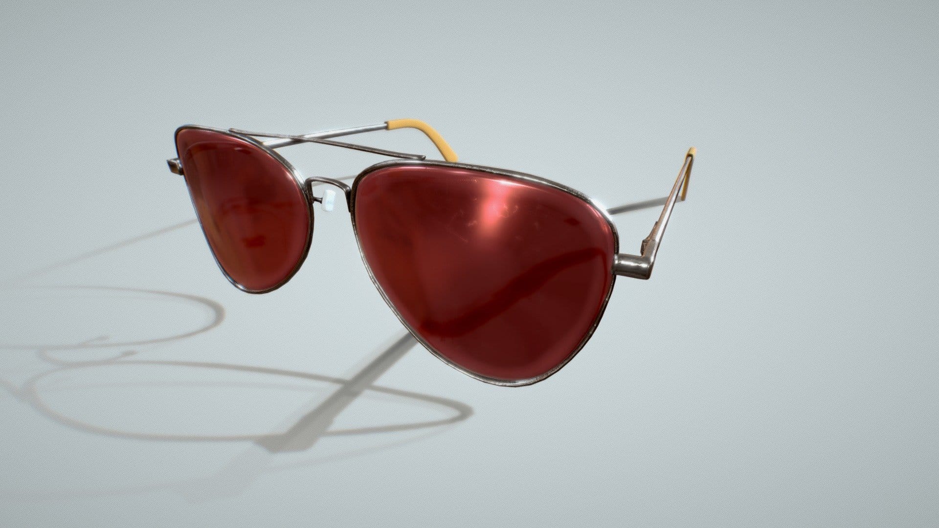 Red Tint Aviator CyberPunk Polarized Sunglasses - OPEN3DSEA
