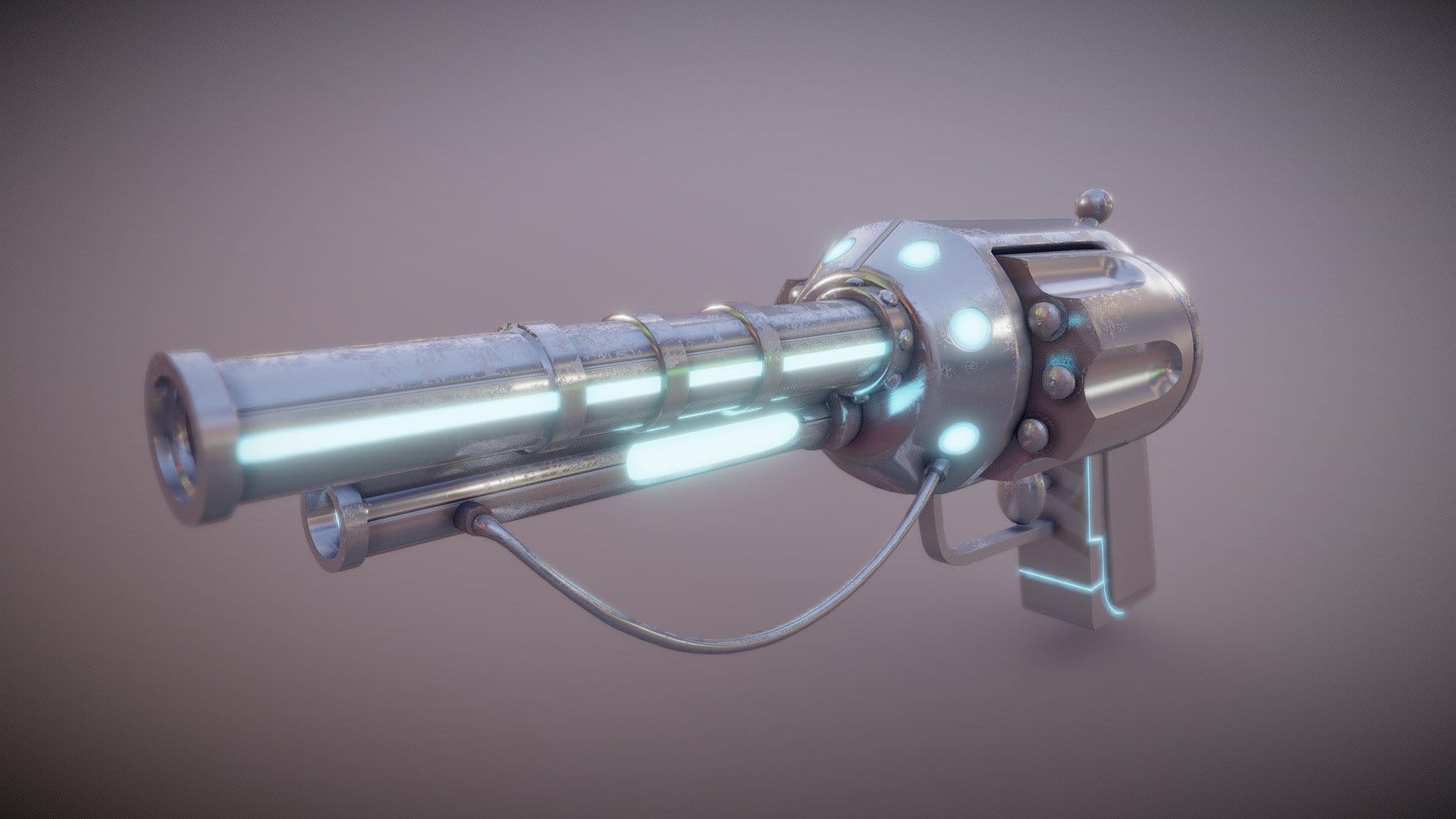 Retrogun_03_Light Color Version 3D Model Download - Game Ready Asset ...