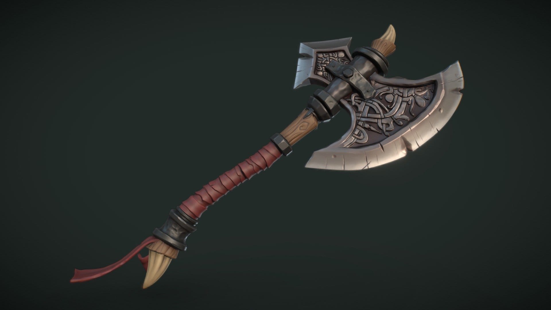 Viking Axe Model 3D Model Download - Game Ready Asset | Open3DSea