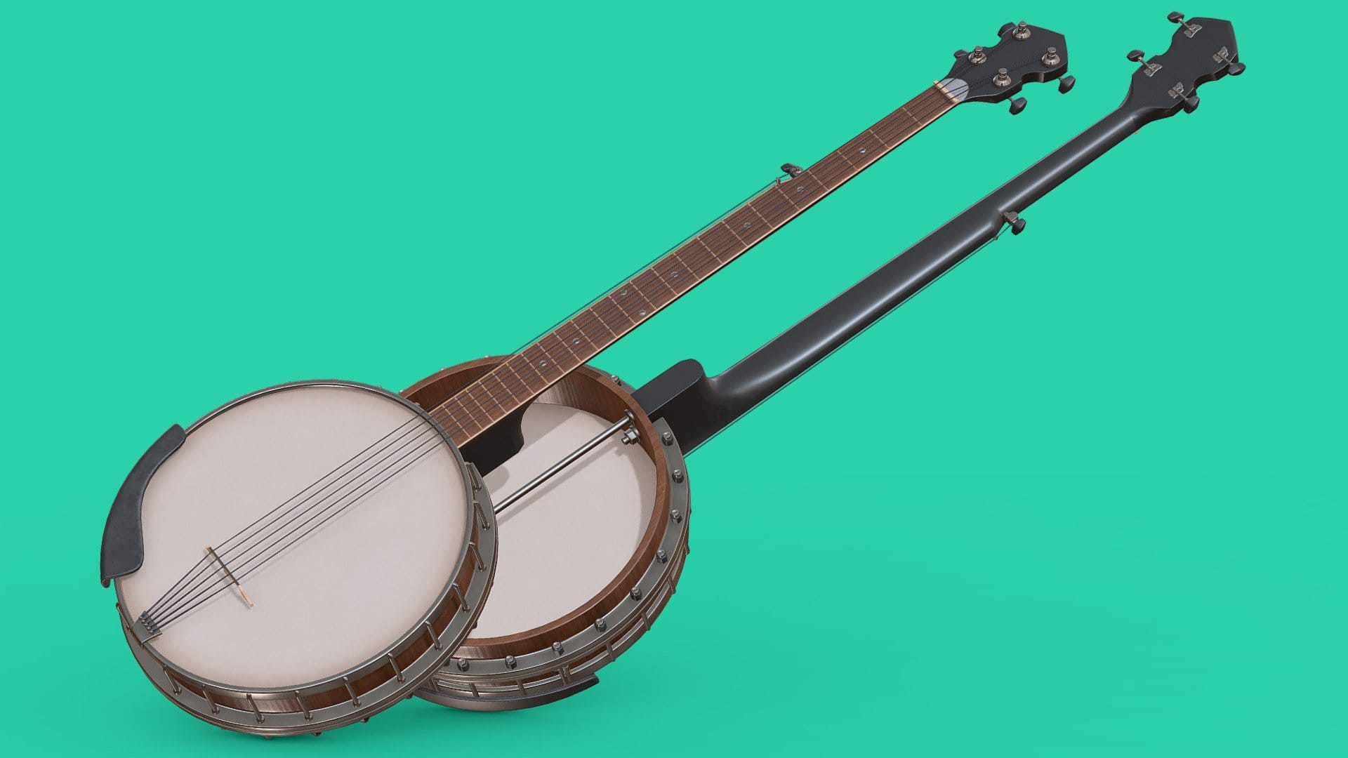 Banjos - Open Back & Resonator 3D Model Download - Game Ready Asset ...