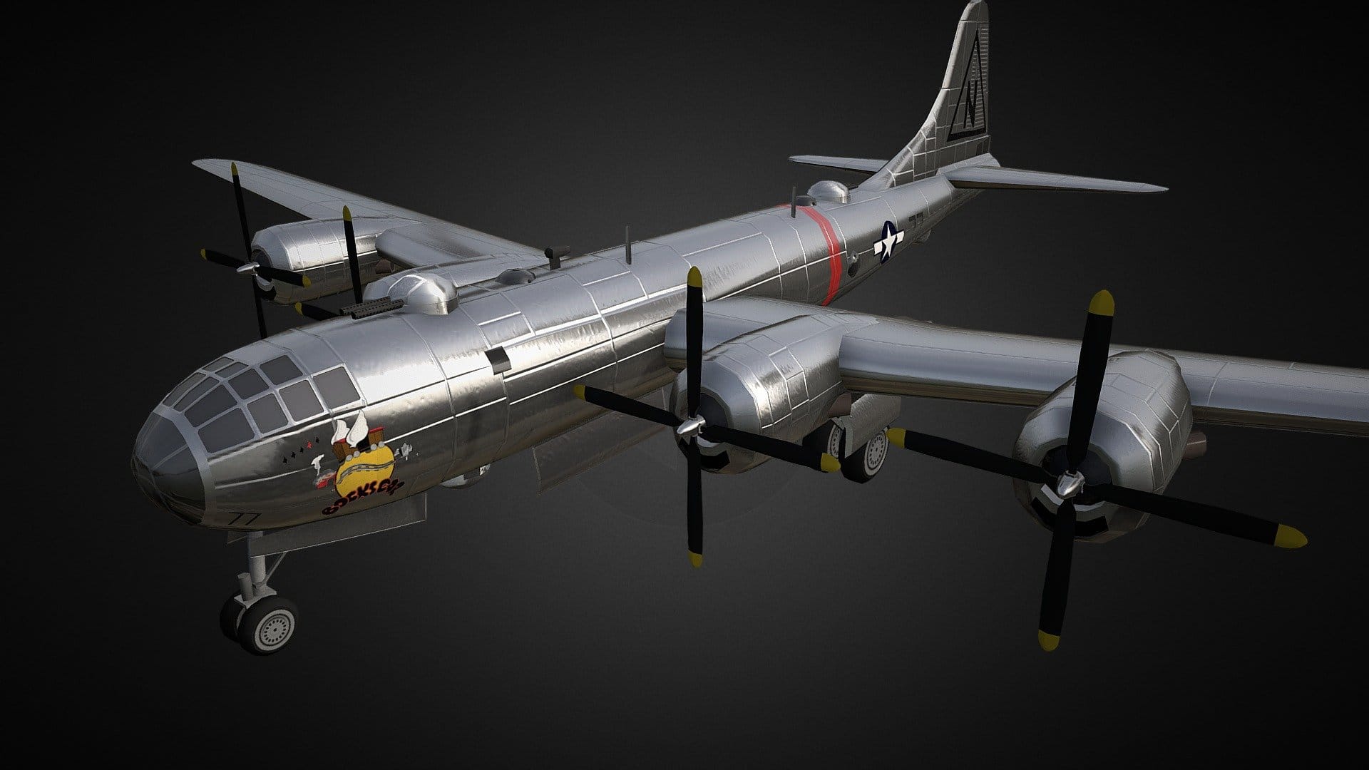 Boeing B-29 Superfortress ''Bockscar'' 3D Model Download - Game Ready ...