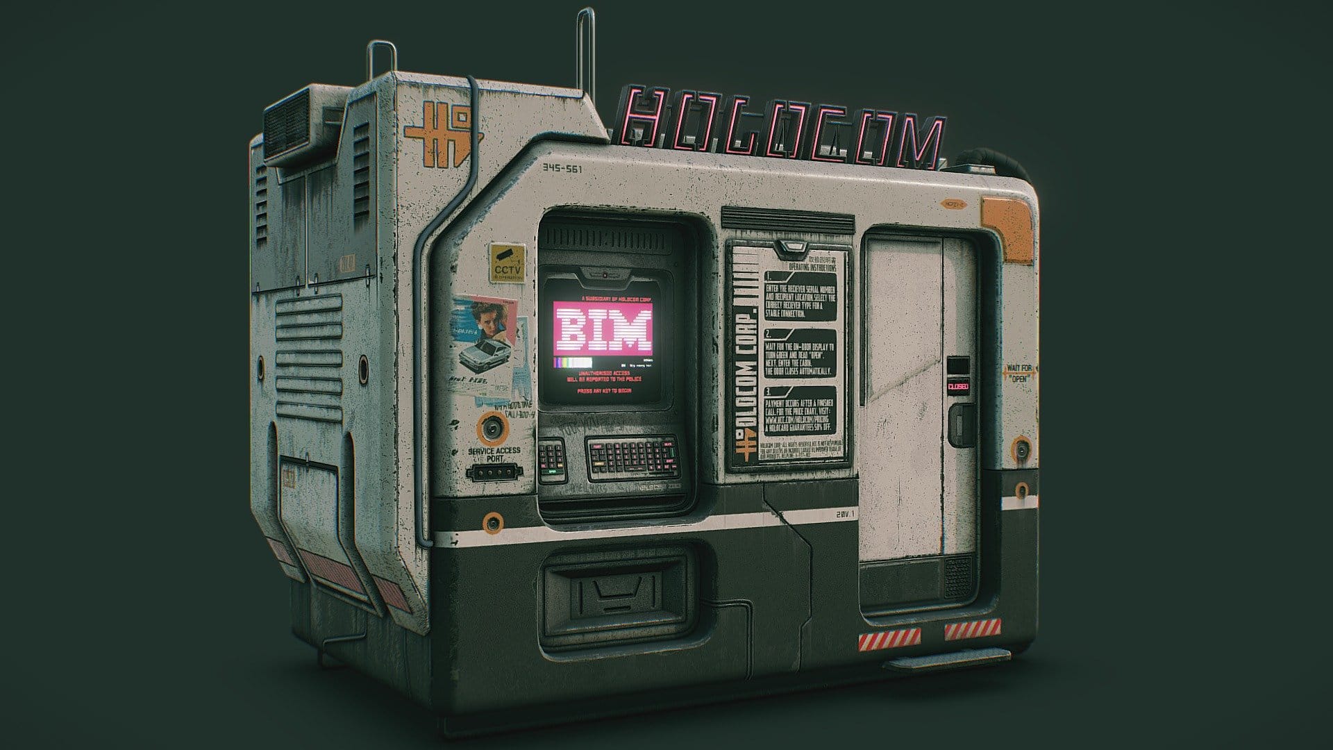 Cyberpunk Holocom Booth - OPEN3DSEA