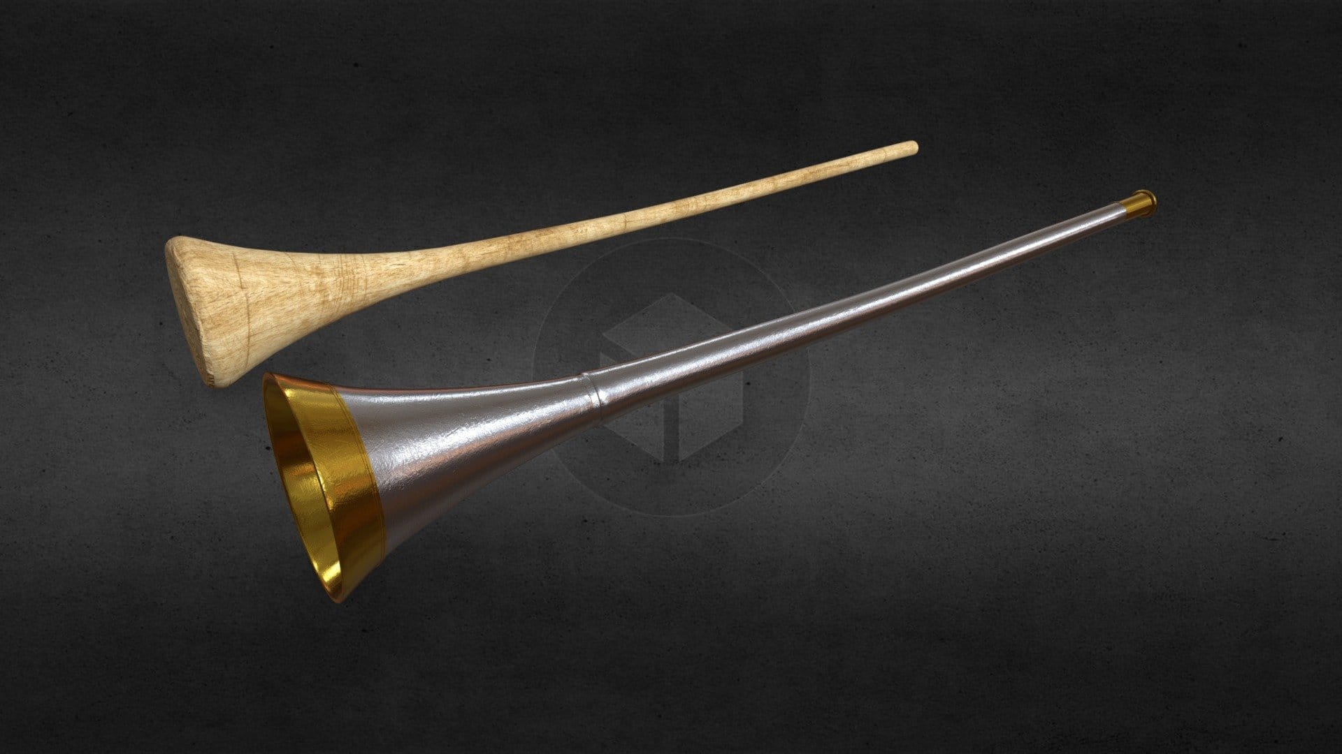 Egyptian Silver Trumpet 3D Model Download - Game Ready Asset | Open3DSea