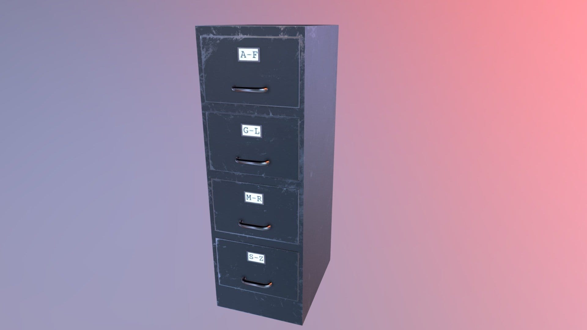 File Cabinet 3D Model Download - Game Ready Asset | Open3DSea