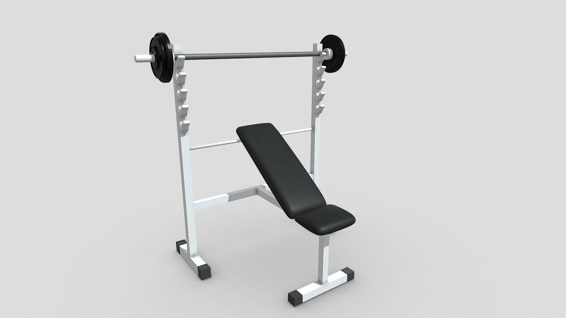 Incline Bench Press with Barbell Rack - OPEN3DSEA