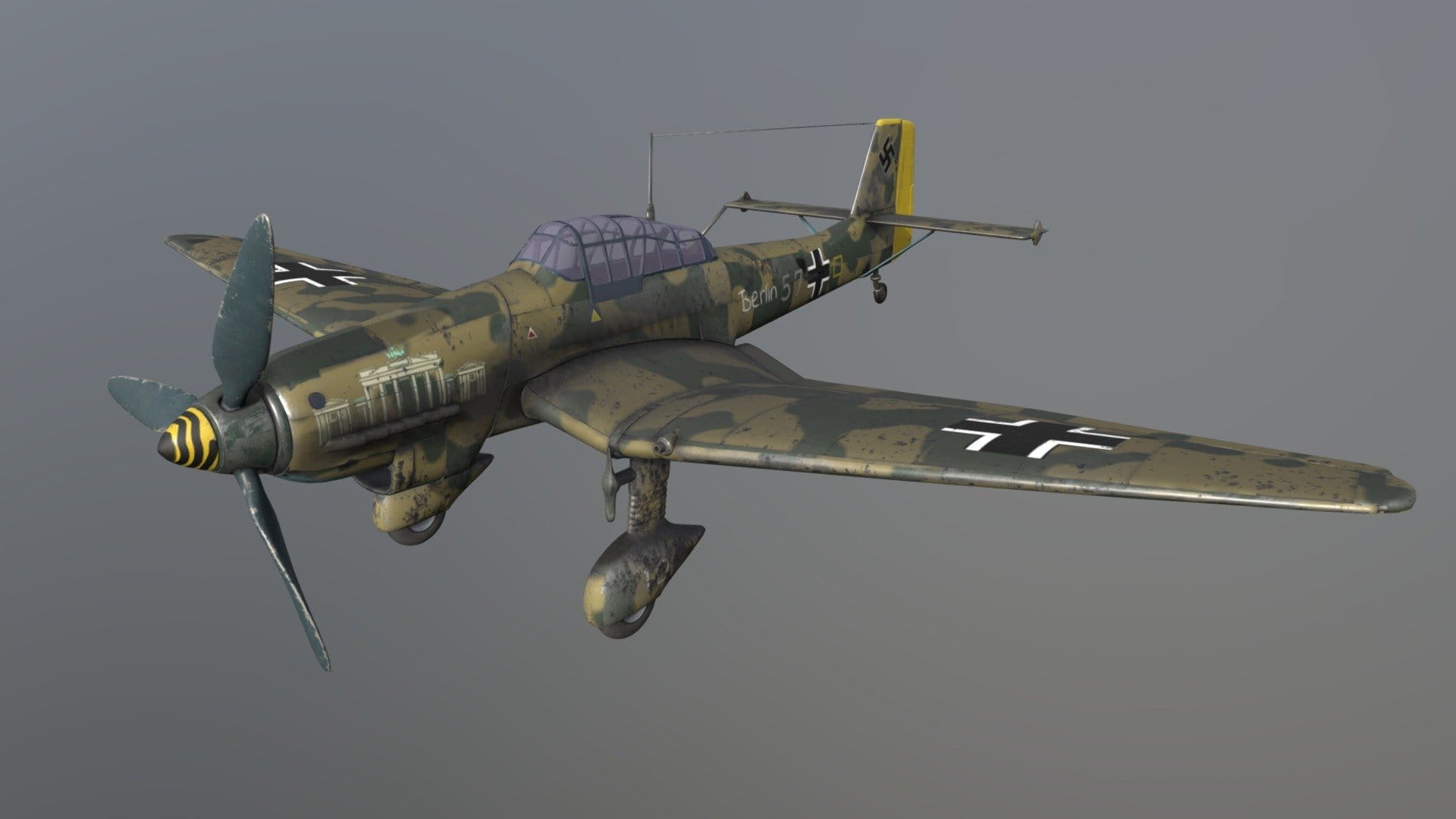 Junkers Ju 87 stuka Berlin design - OPEN3DSEA