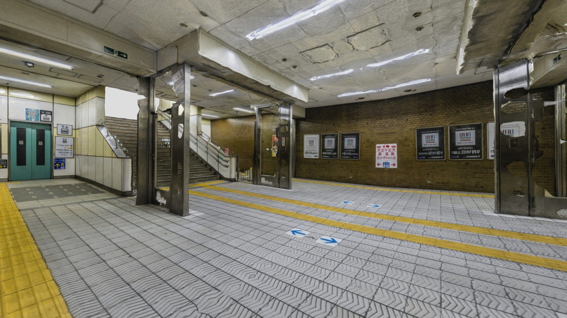 Osaka Subway station double photogrammetry scan - OPEN3DSEA