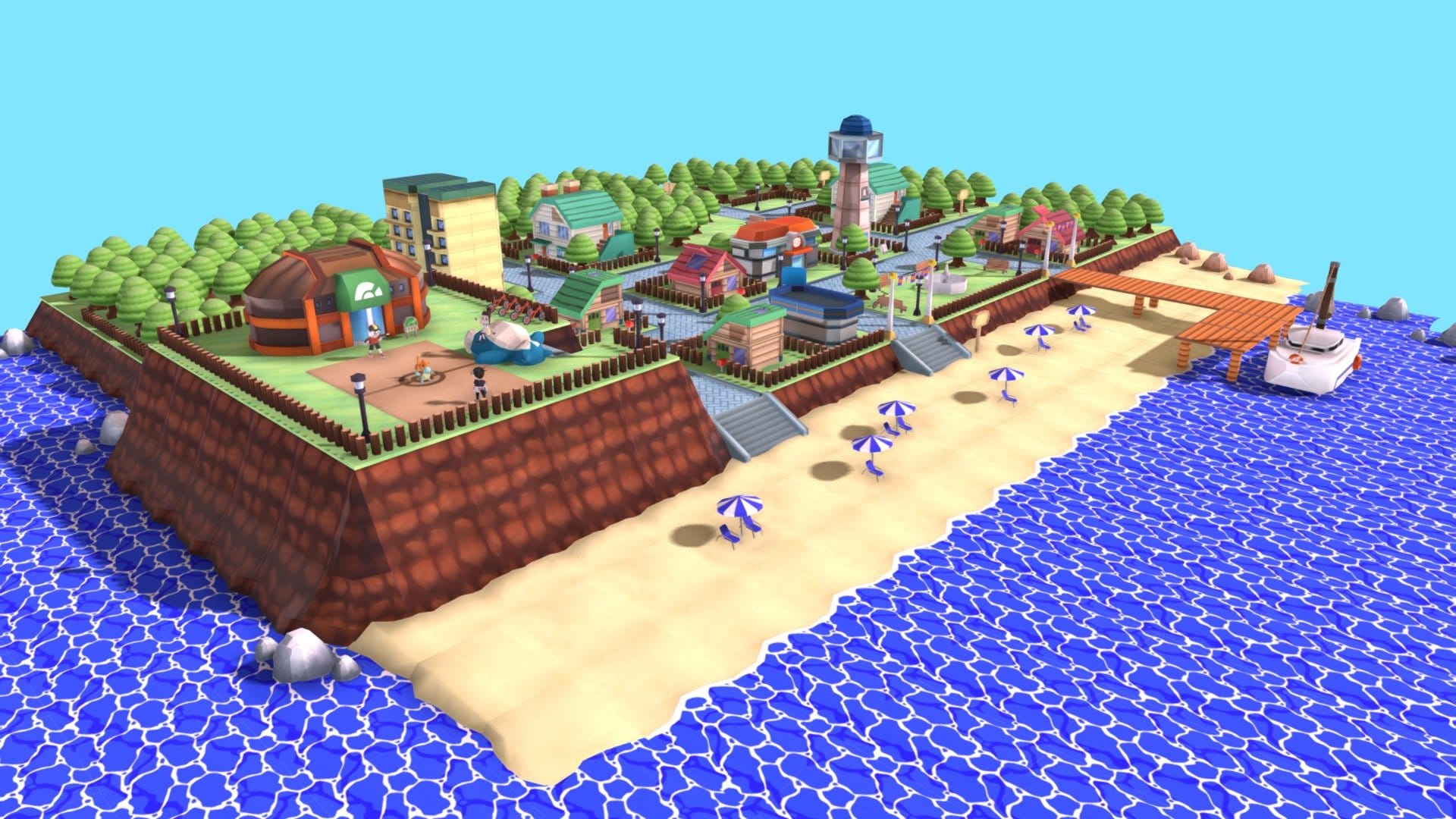 Pokemon City - OPEN3DSEA