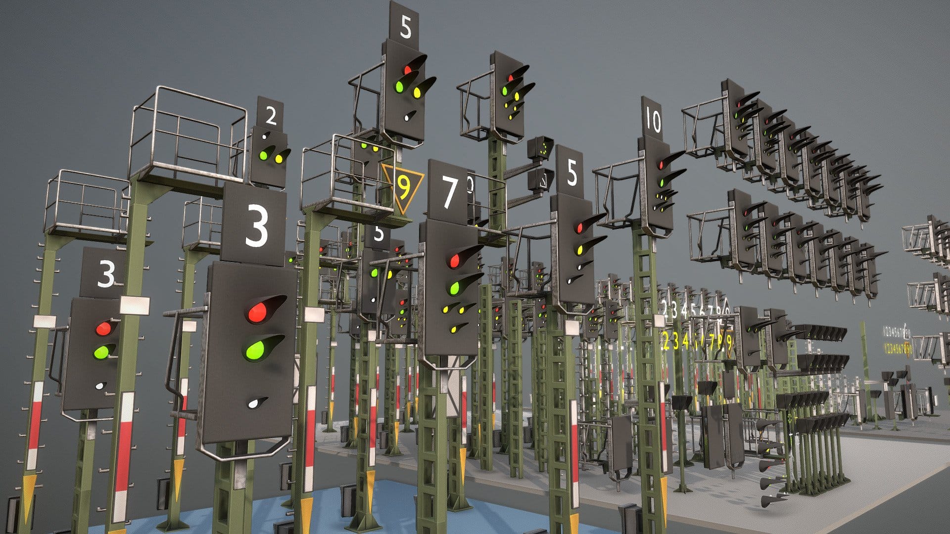 Railway Signals (KS-Type) Construction-Set - OPEN3DSEA