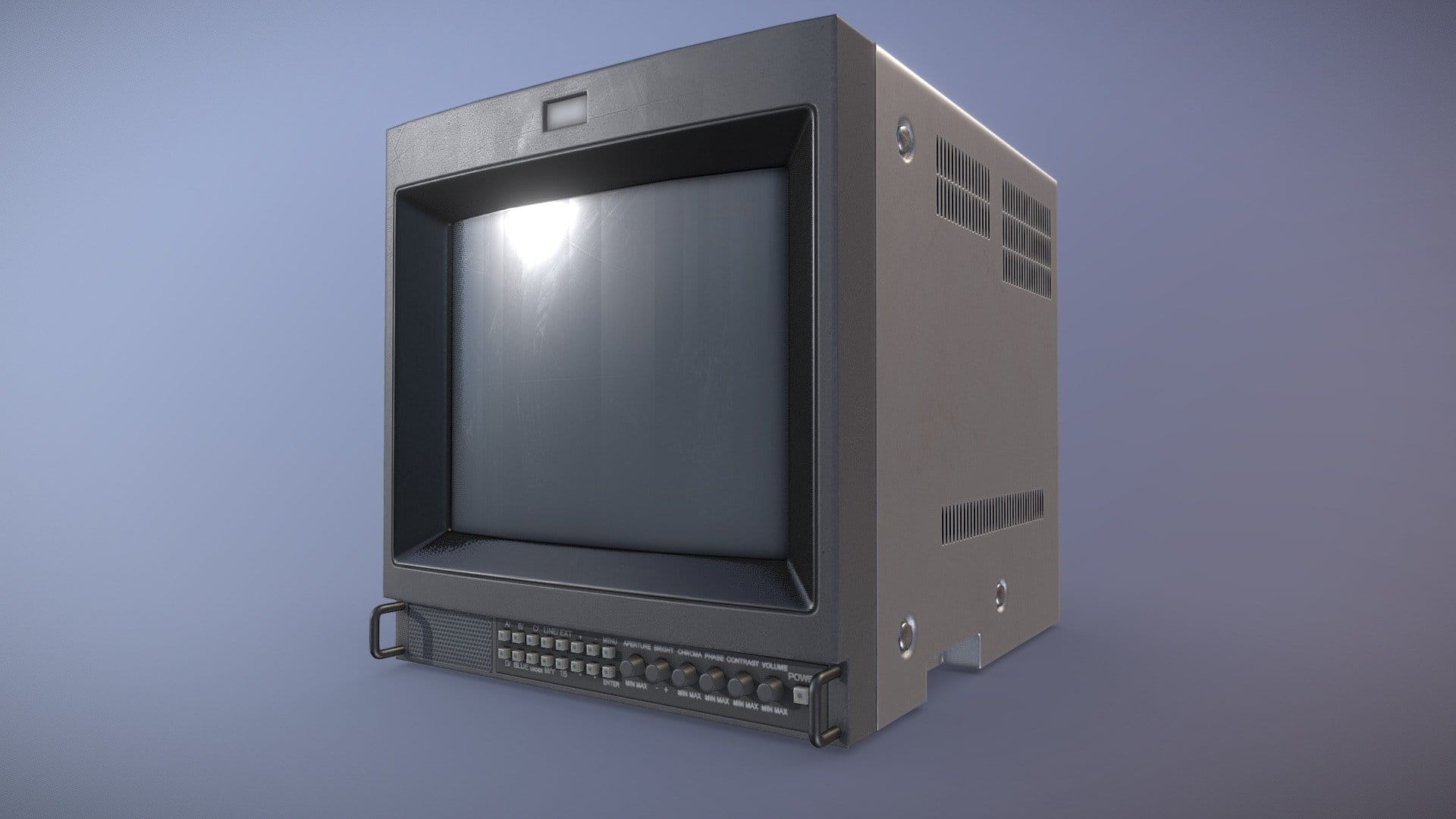 CRT Monitor 3D Model Download - Game Ready Asset | Open3DSea