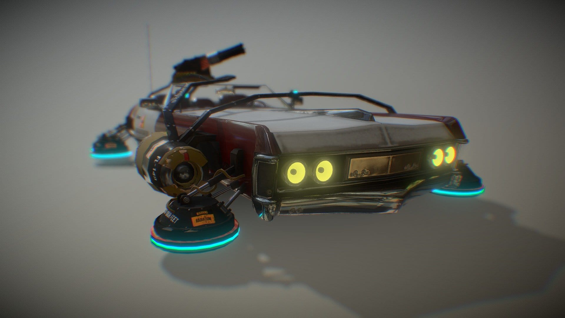 Cyber Car 3D Model Download - Game Ready Asset | Open3DSea