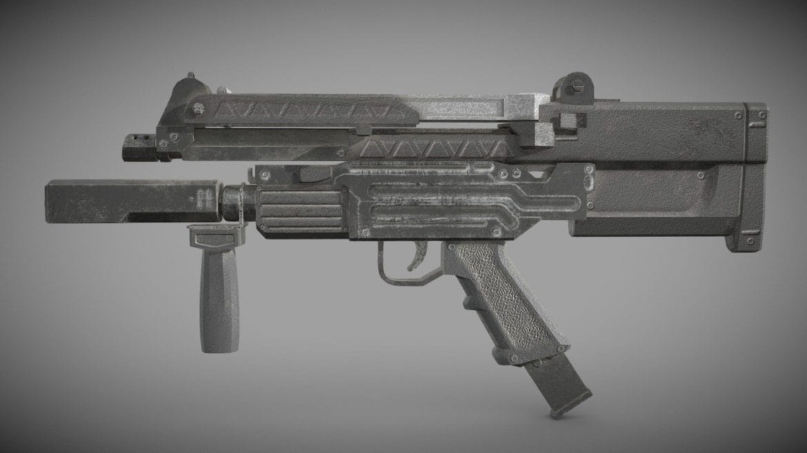 Cyberpunk Hybrid Semi-Autogun Rifle FMH-2X - OPEN3DSEA