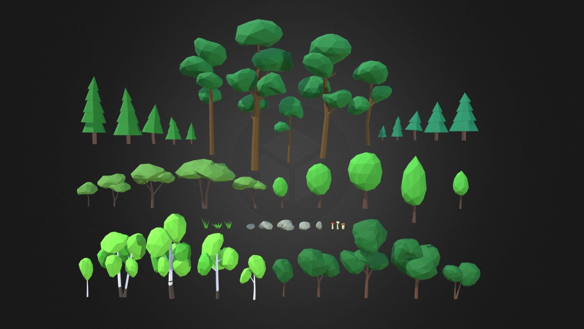 Lowpoly nature collection - OPEN3DSEA