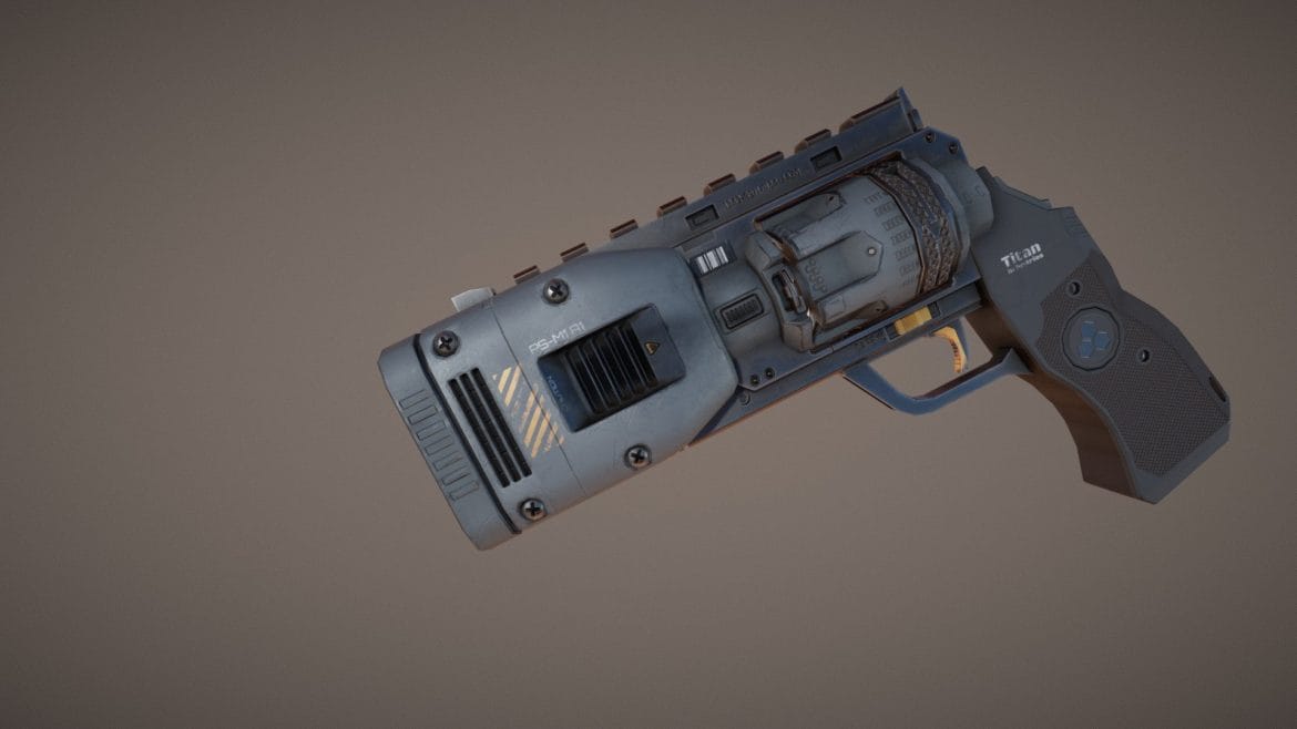 Plasma Revolver - Animated - OPEN3DSEA