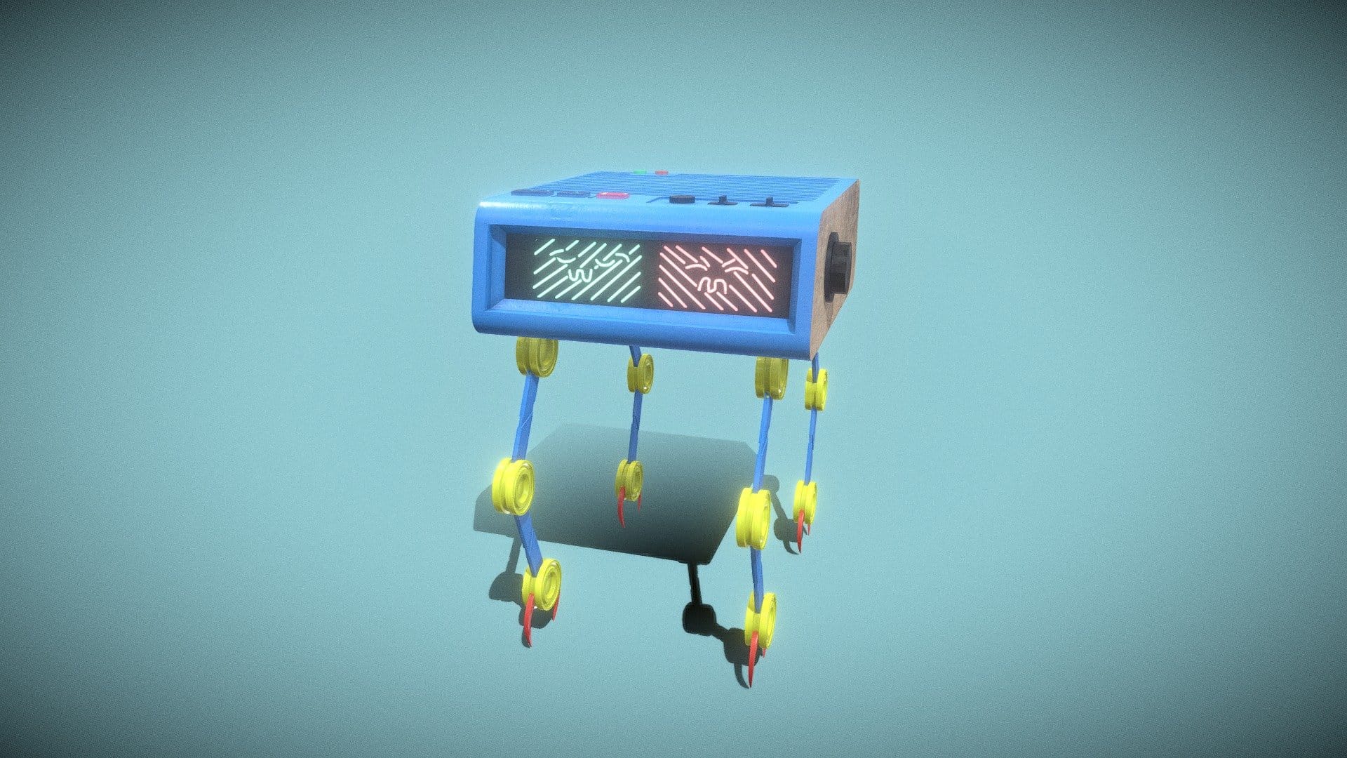 Radio Robot Concept (Rigged) - OPEN3DSEA