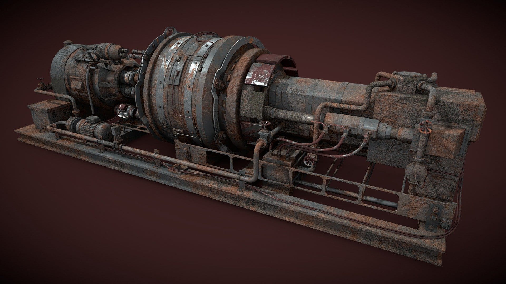 Rusted machinery device - OPEN3DSEA