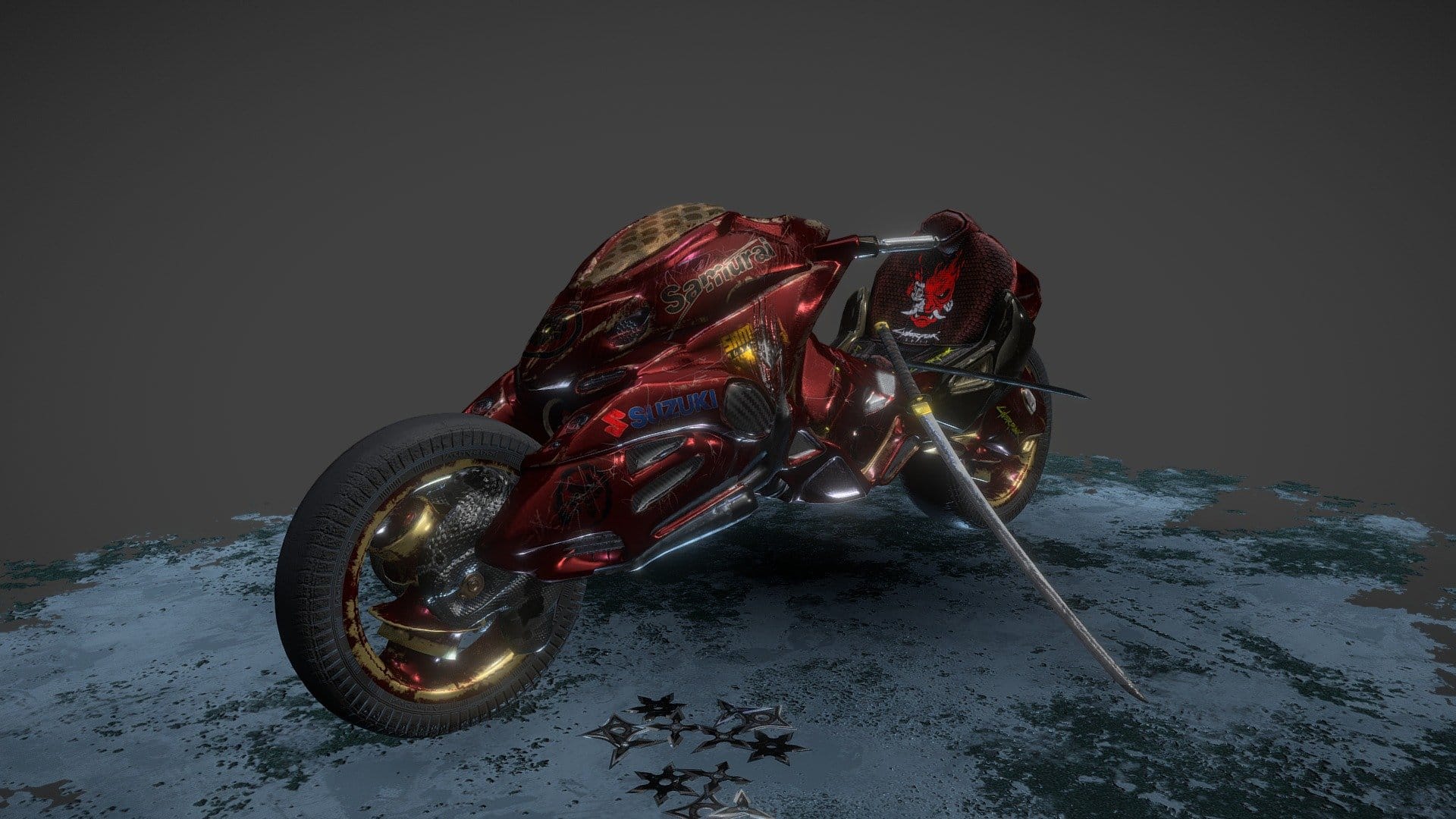 Samurai - Motorcycle - OPEN3DSEA