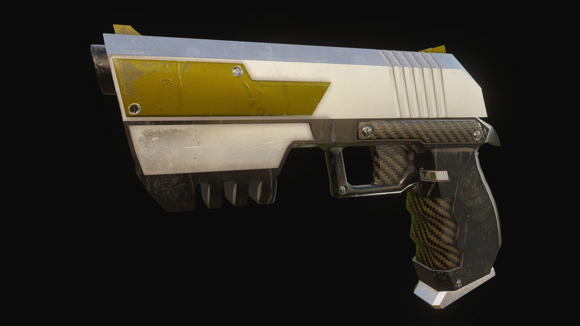 sci-fi cyberpunk pistol - OPEN3DSEA