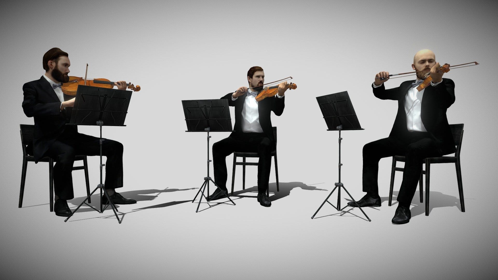 3D Scan Violin Trio - OPEN3DSEA