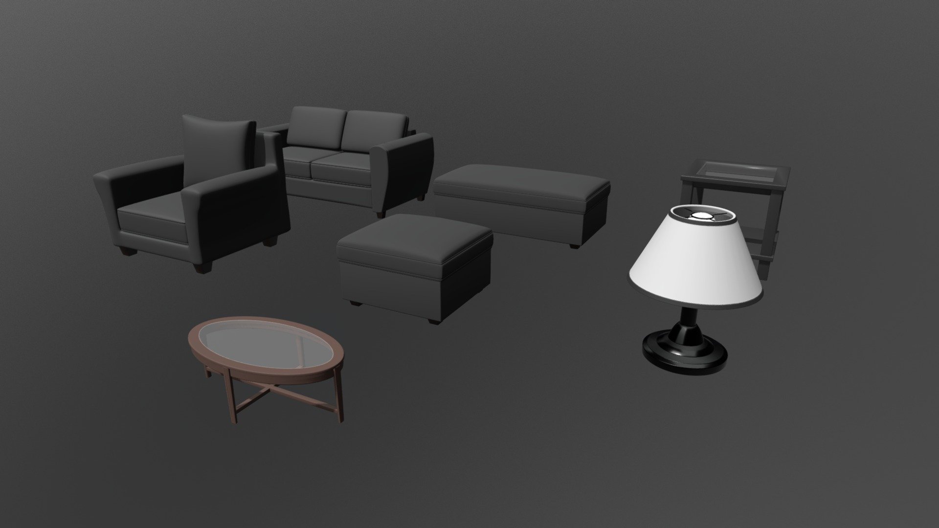 Modern Living Room Asset Pack - OPEN3DSEA