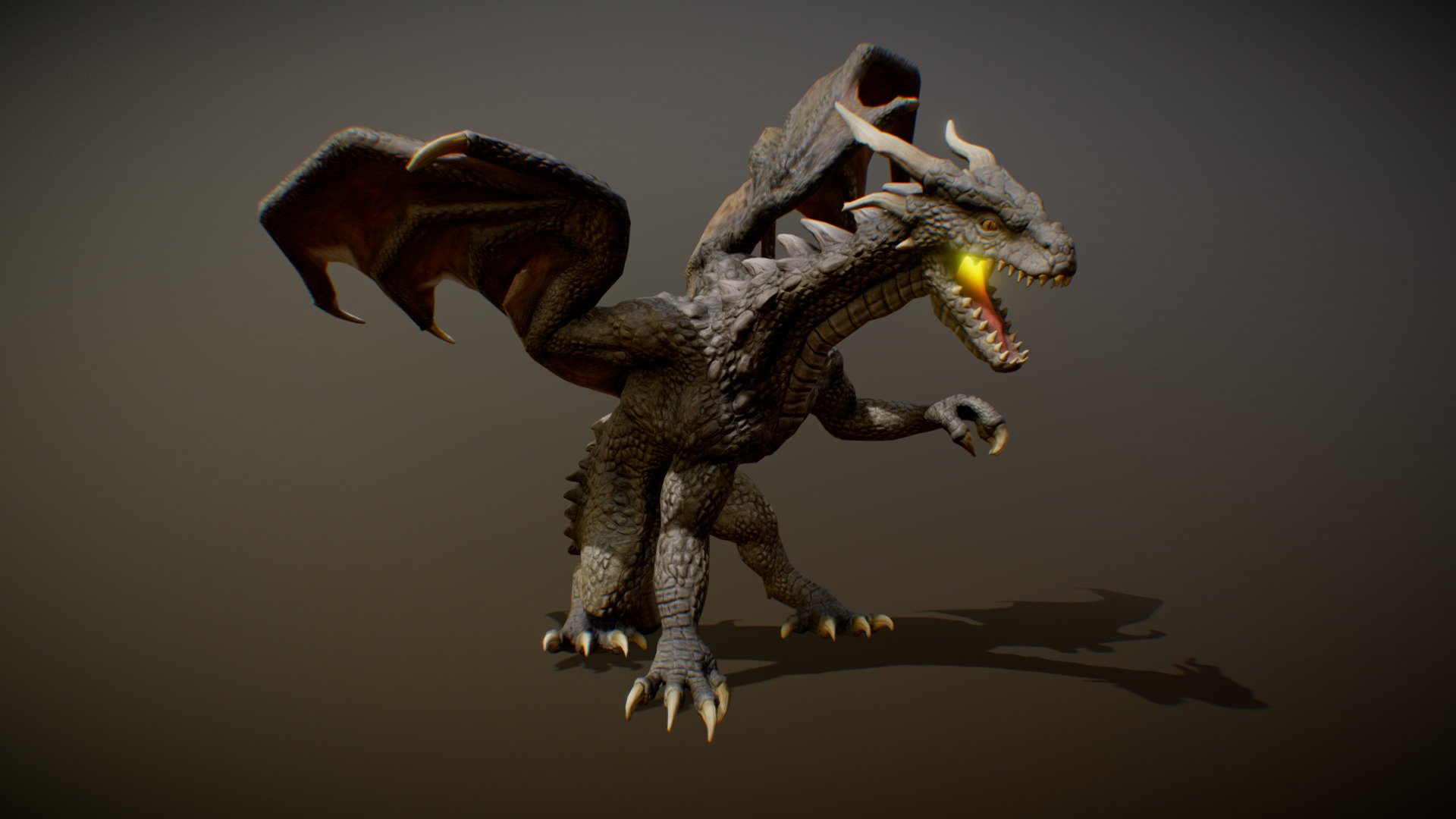 MOUNTAIN DRAGON ANIMATIONS 3D Model Download - Game Ready Asset | Open3DSea