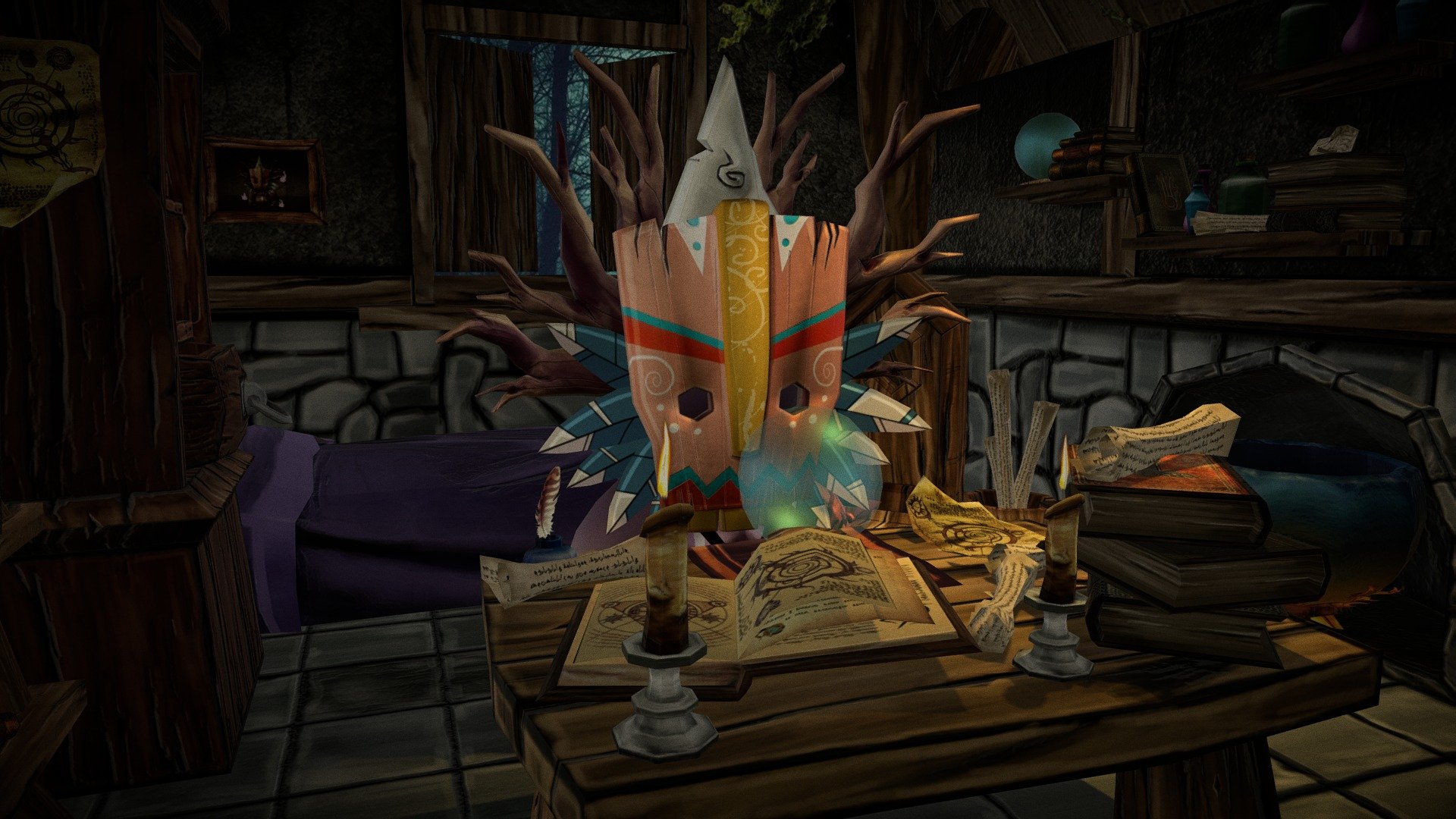 Shaman House with Furniture - OPEN3DSEA