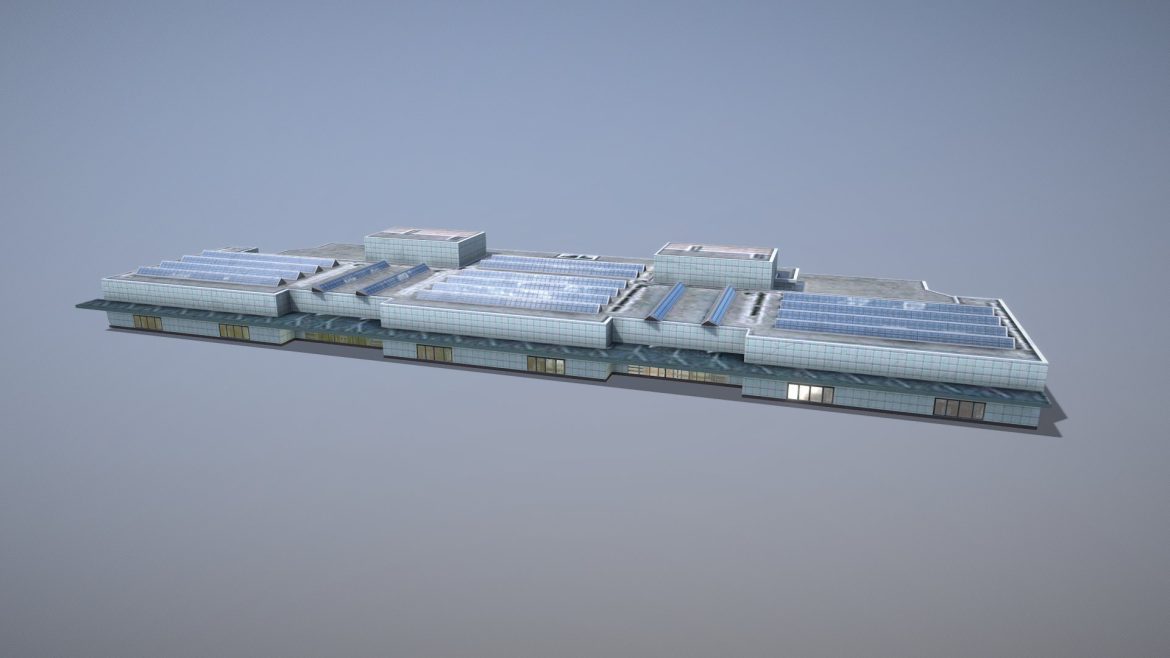 Terminal EDDM_TerminalF Muenchen Airport 3D Model Download - Game Ready ...