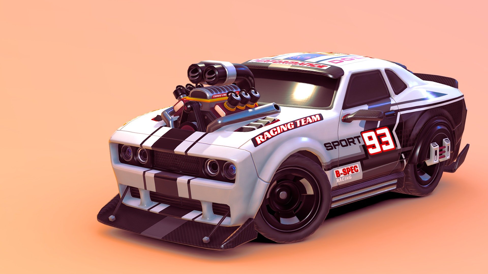 ChallengerCartoon 3D Model Download - Game Ready Asset | Open3DSea