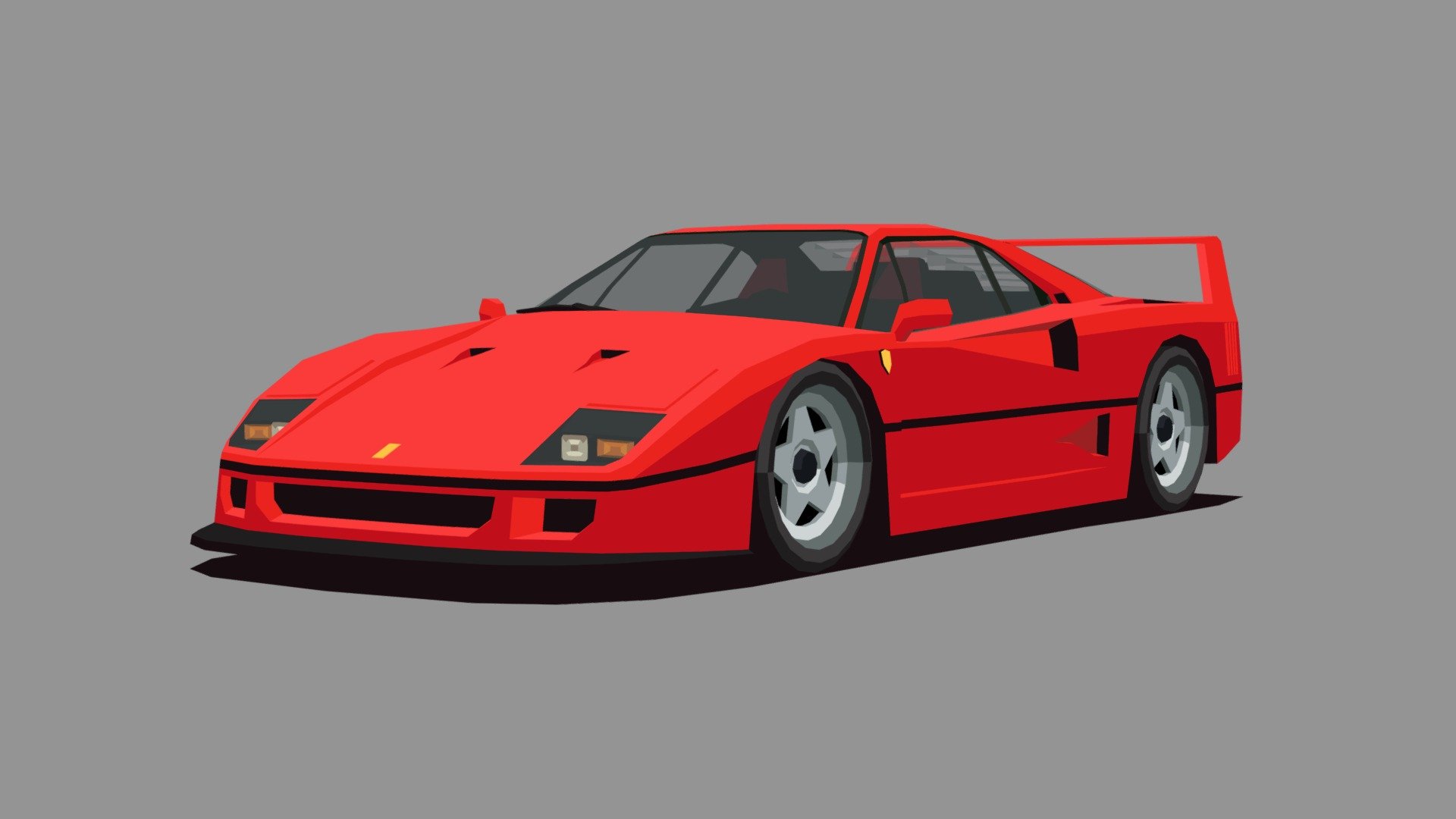 Ferrari F40 3D Model Download - Game Ready Asset | Open3DSea