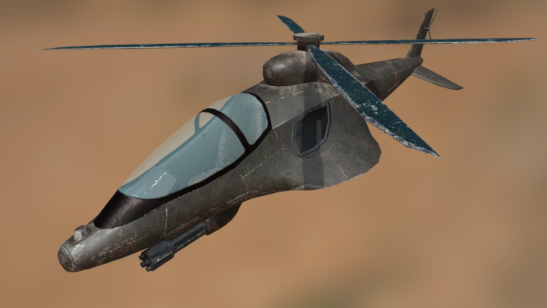 Helicopter LHX 3D Model Download - Game Ready Asset | Open3DSea