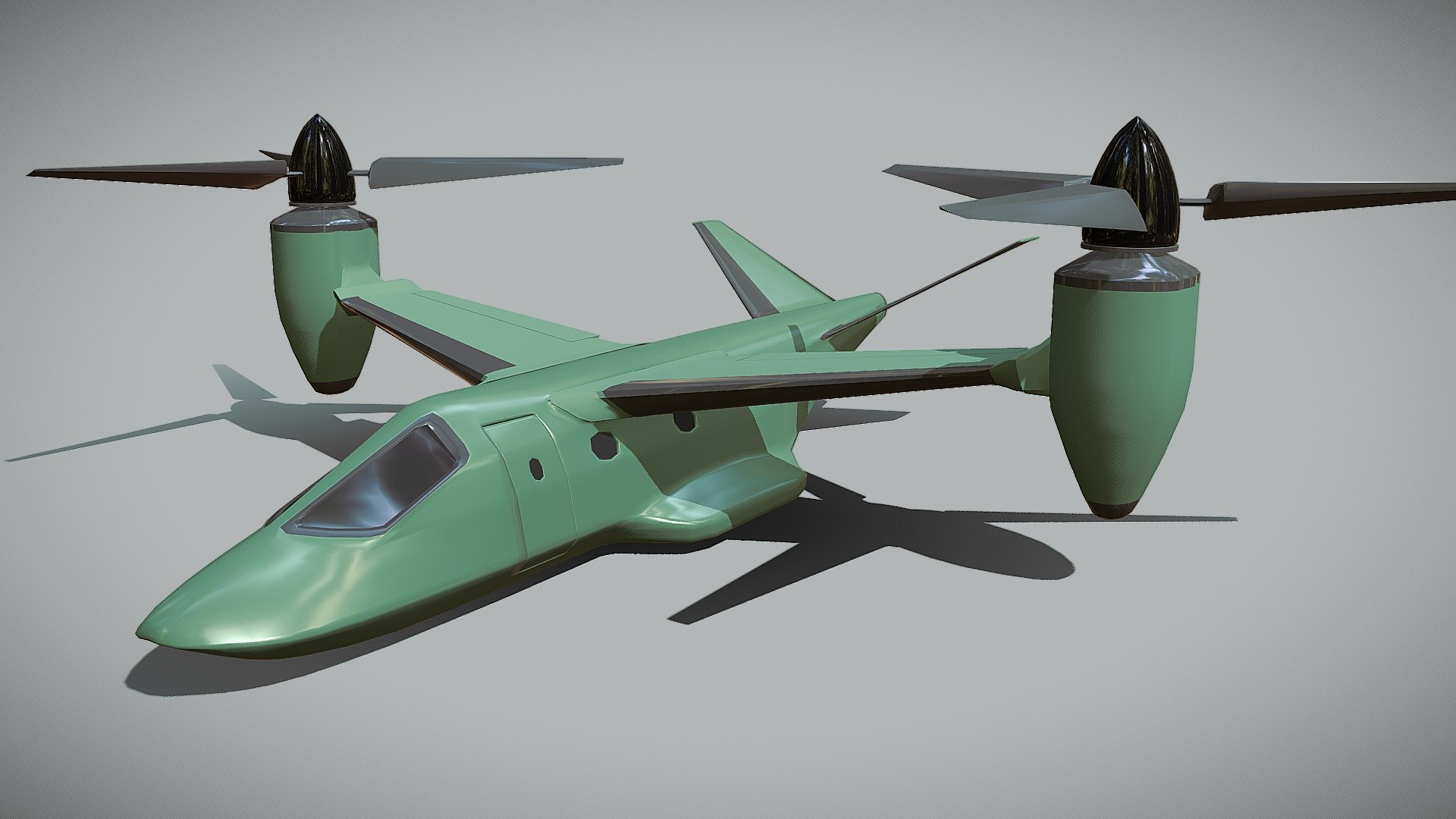 Military VTOL aircraft concept - OPEN3DSEA