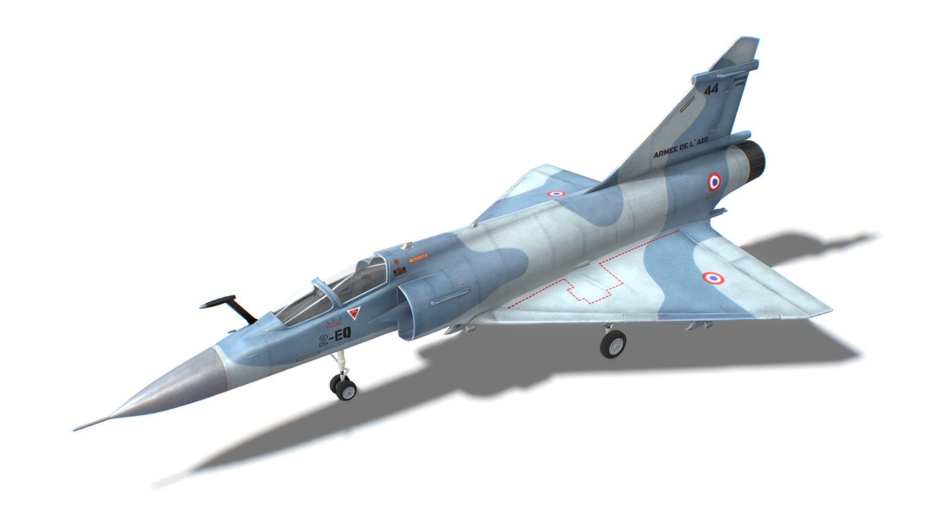 Mirage 2000 Jet Fighter Aircraft - OPEN3DSEA