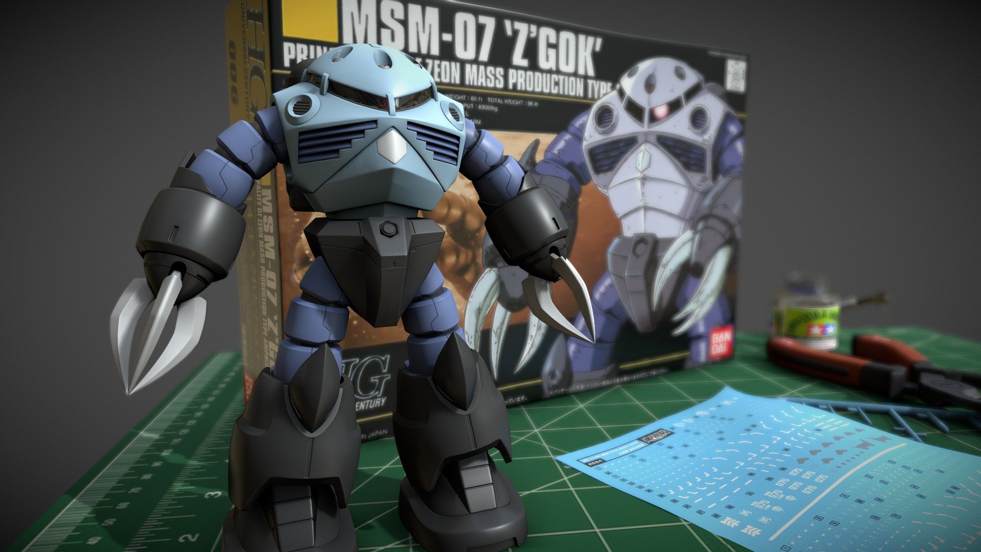 MSM-07_Z'GOK model kit - OPEN3DSEA