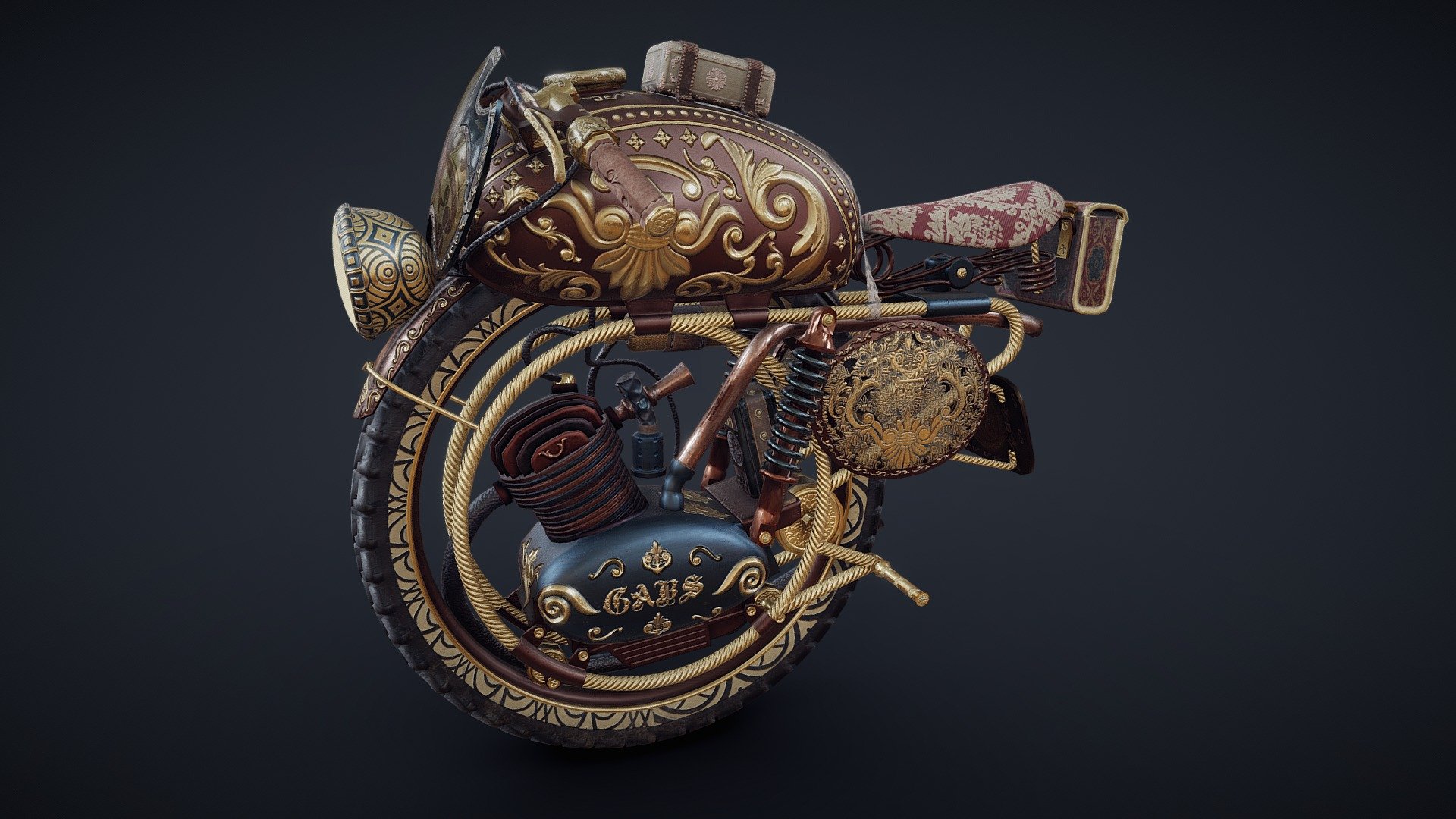Victorian Monobike - OPEN3DSEA
