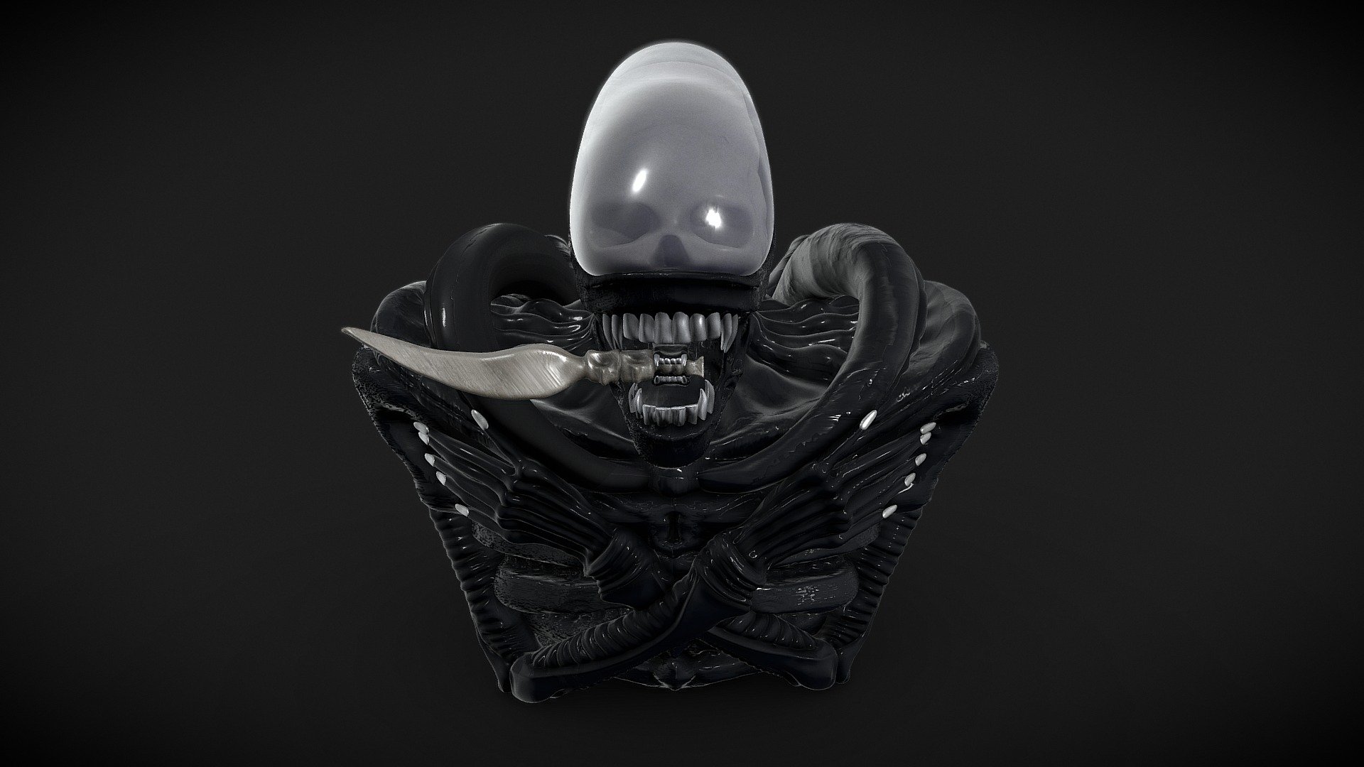 Xenomorph Chest 3D Model Download - Game Ready Asset | Open3DSea