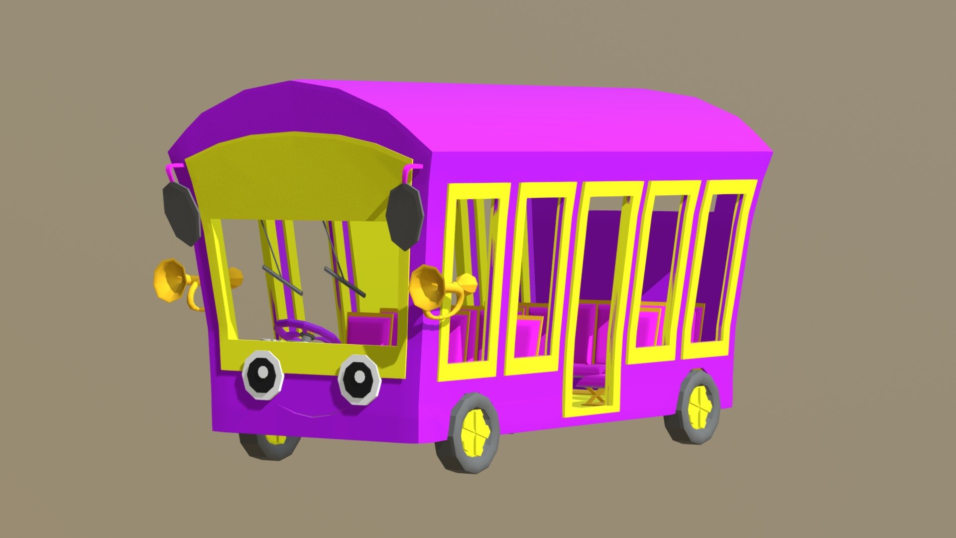 Cartoon Bus - OPEN3DSEA