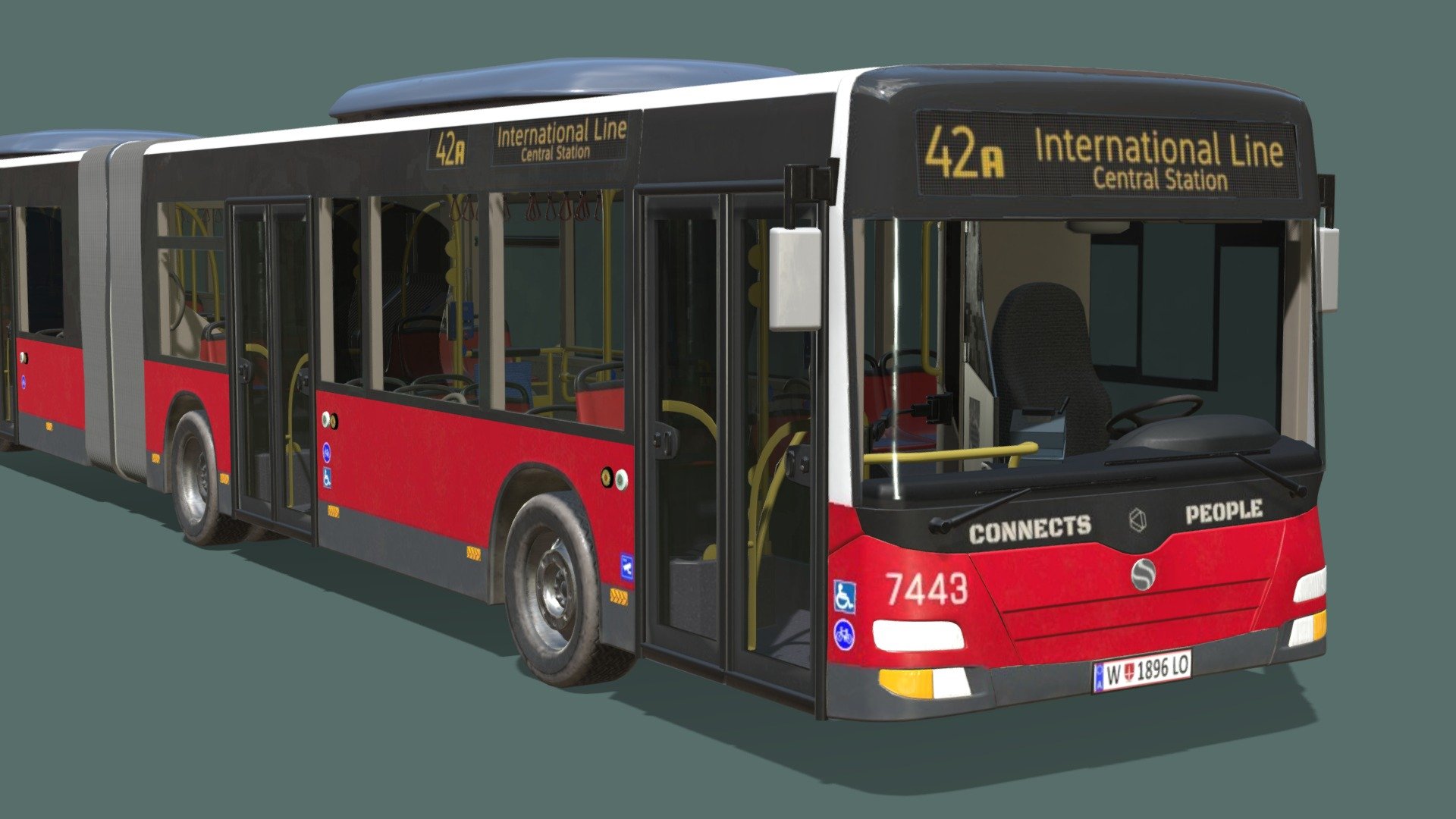 City Bus (with complete interior) - OPEN3DSEA