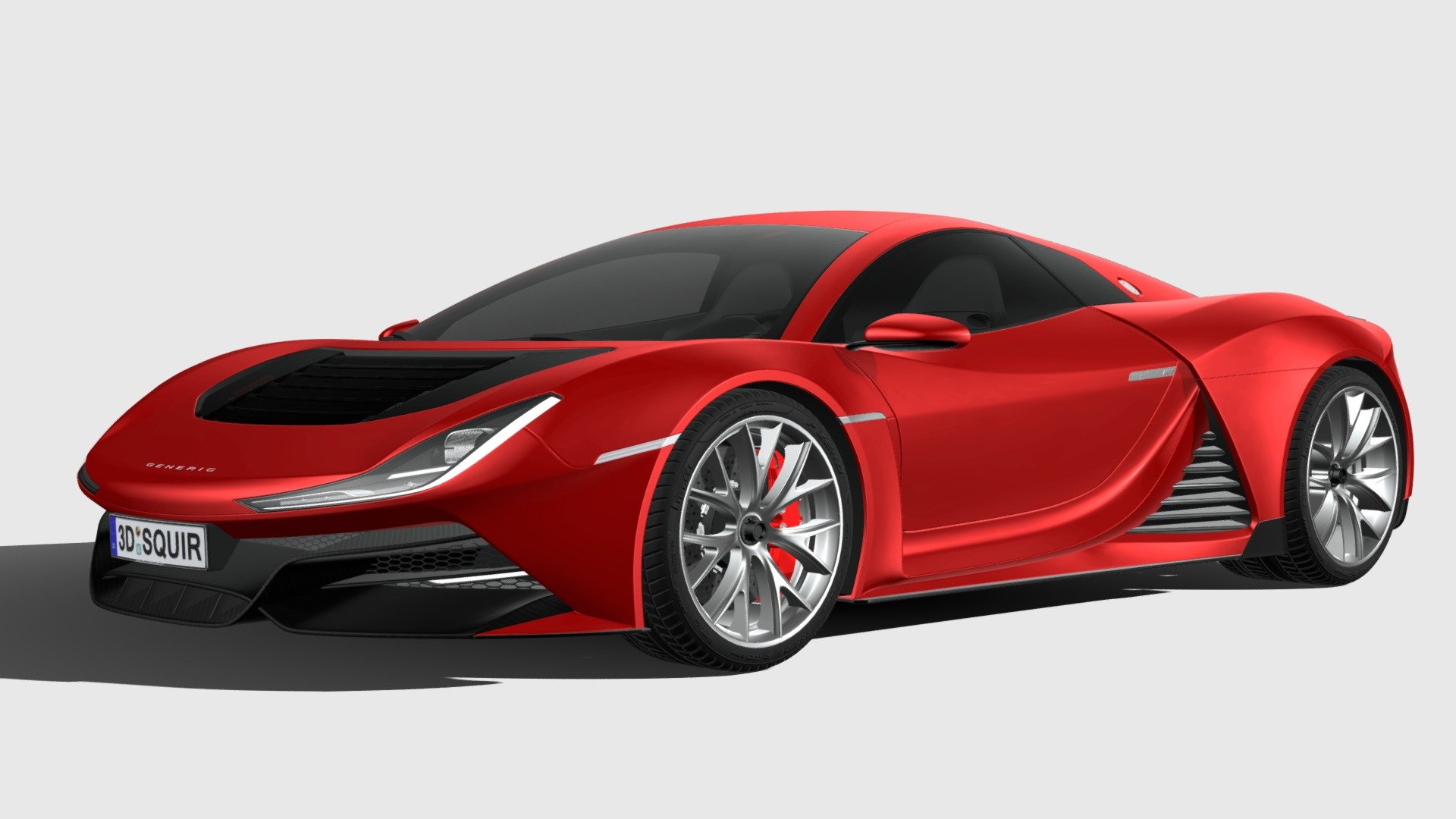 Generic Supercar 2020 3D Model Download - Game Ready Asset | Open3DSea