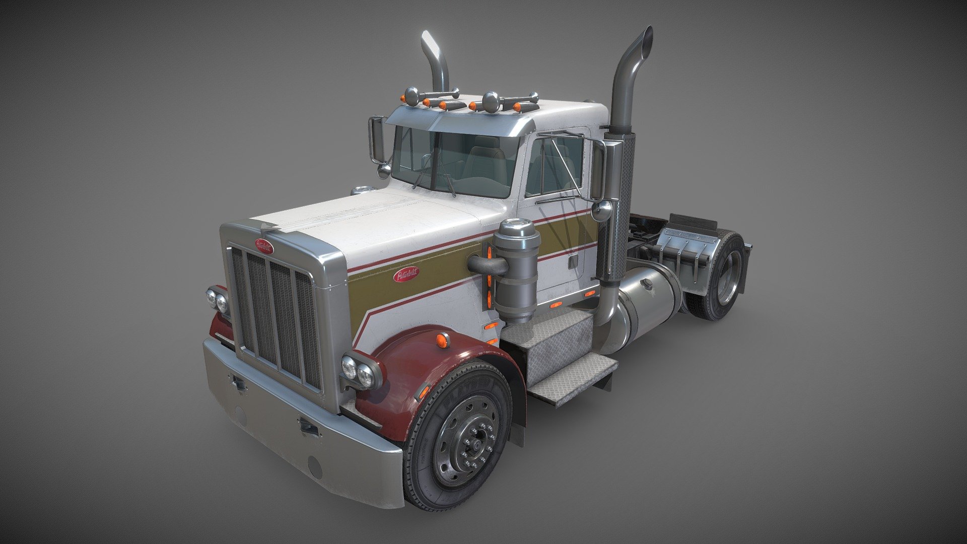 Peterbilt 289 semi truck - OPEN3DSEA